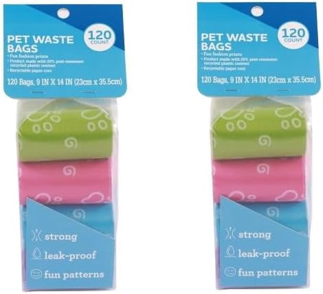 FREEAMG Fashion Dog Waste Bags 120 Count – Leak-of Poop Bags for Dogs ...