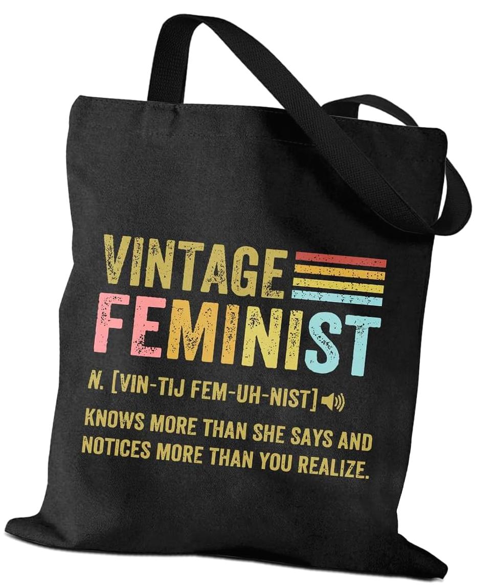 FREEAMG Feminist Pride Tote Bag - Equality Grocery Bags, Witchy for ...