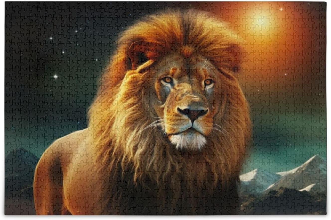 FREEAMG Fierce Lion 500 Piece Puzzle for Adults, Family Game ...