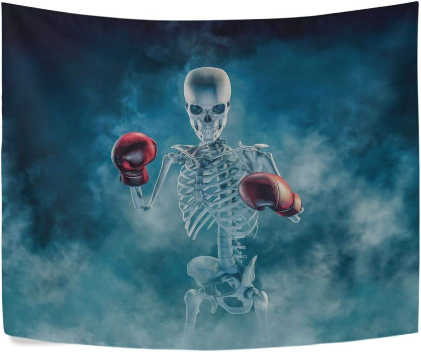 FREEAMG Fighter Skeleton Skull Tapestries Wall Hanging Bedding Tapestry ...