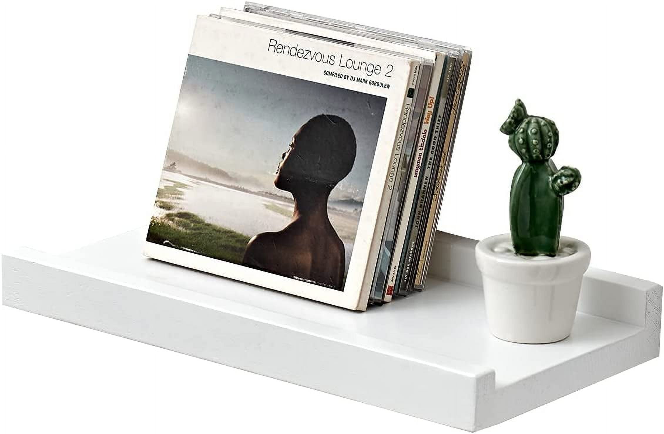 FREEAMG Floating Shelf White Oak Wood Wall Shelves 12 Inch (Upgrade ...