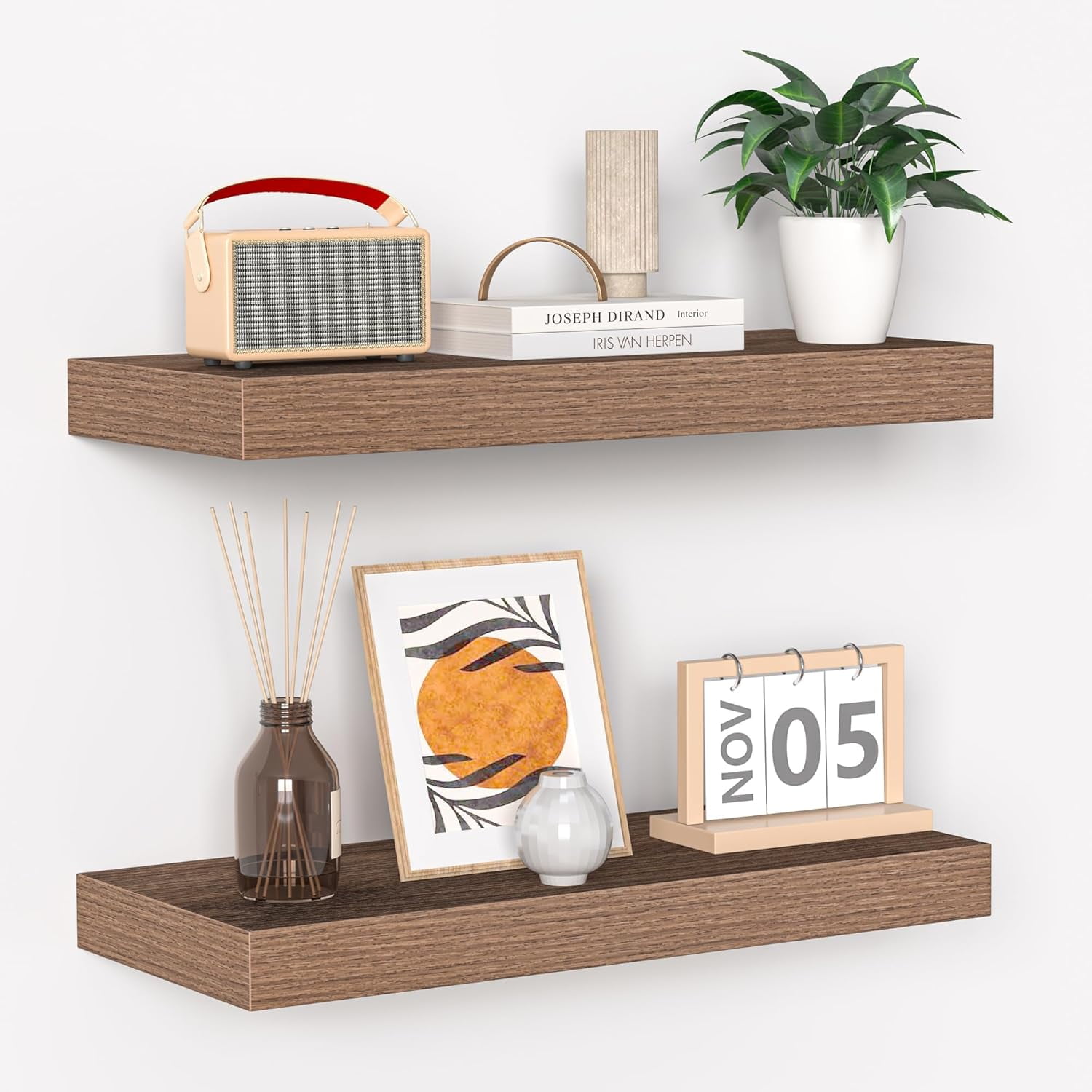 FREEAMG Floating Shelves - 16 Inch Wall Shelf for Decor & Storage ...