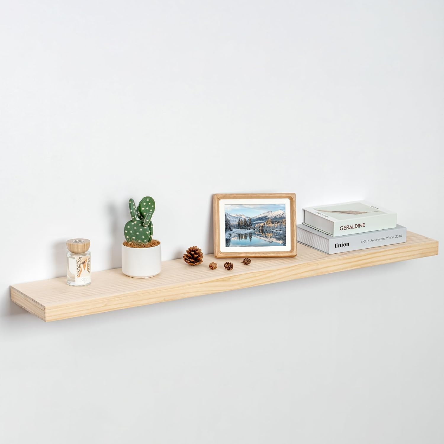 FREEAMG Floating Shelves, 48 Inch Wall Shelf, Rustic Wood Shelves for ...