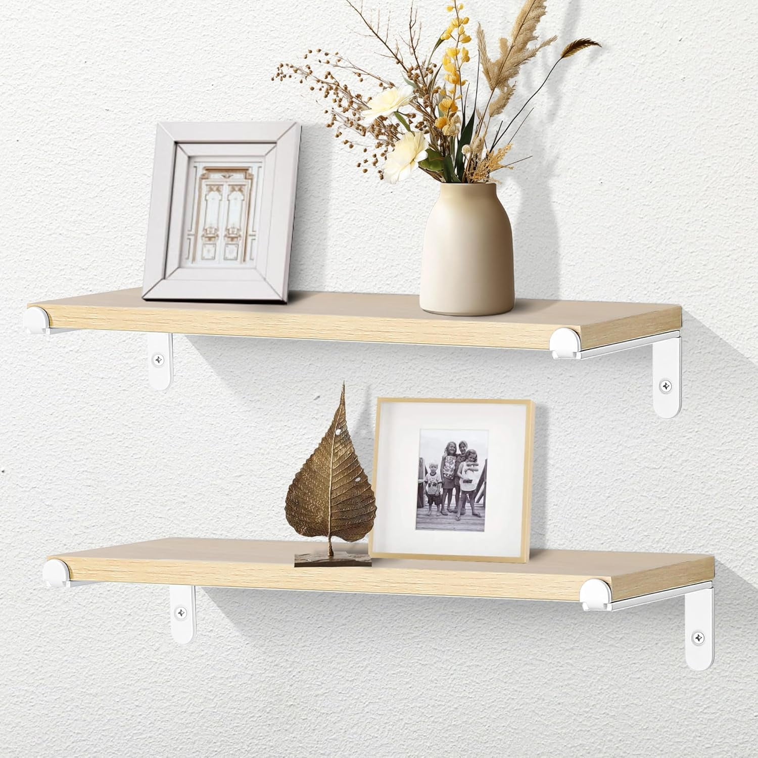 FREEAMG Floating Shelves for Wall Storage, 16 Inch Wall Shelves for ...