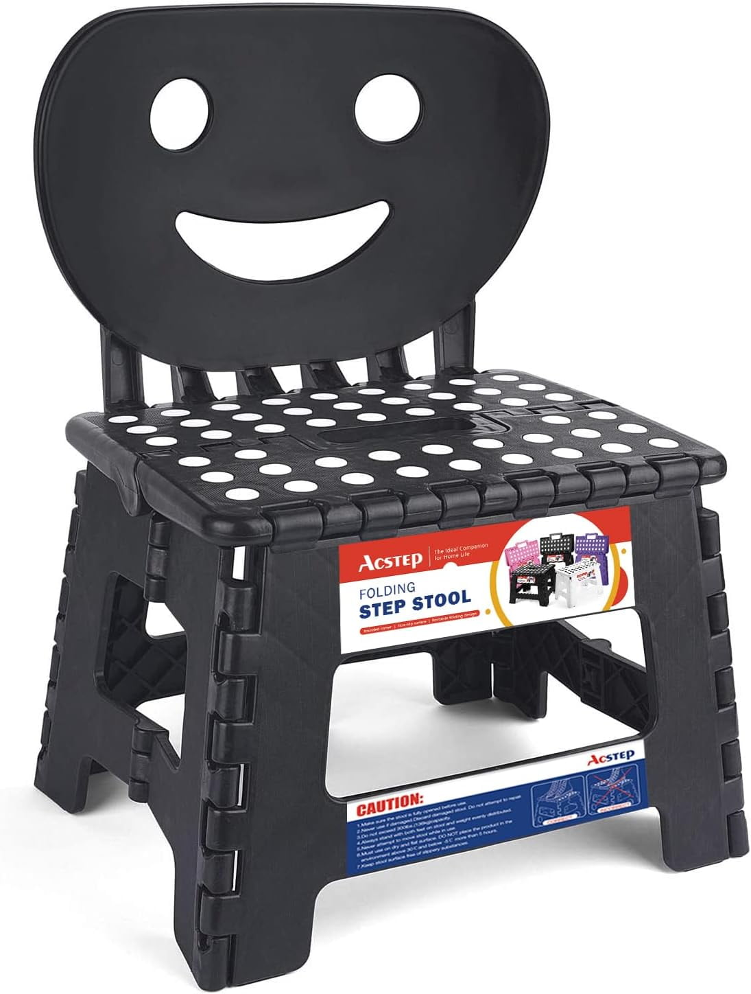 FREEAMG Folding Step Stool with Back Support for Kids,9" Kids Step ...