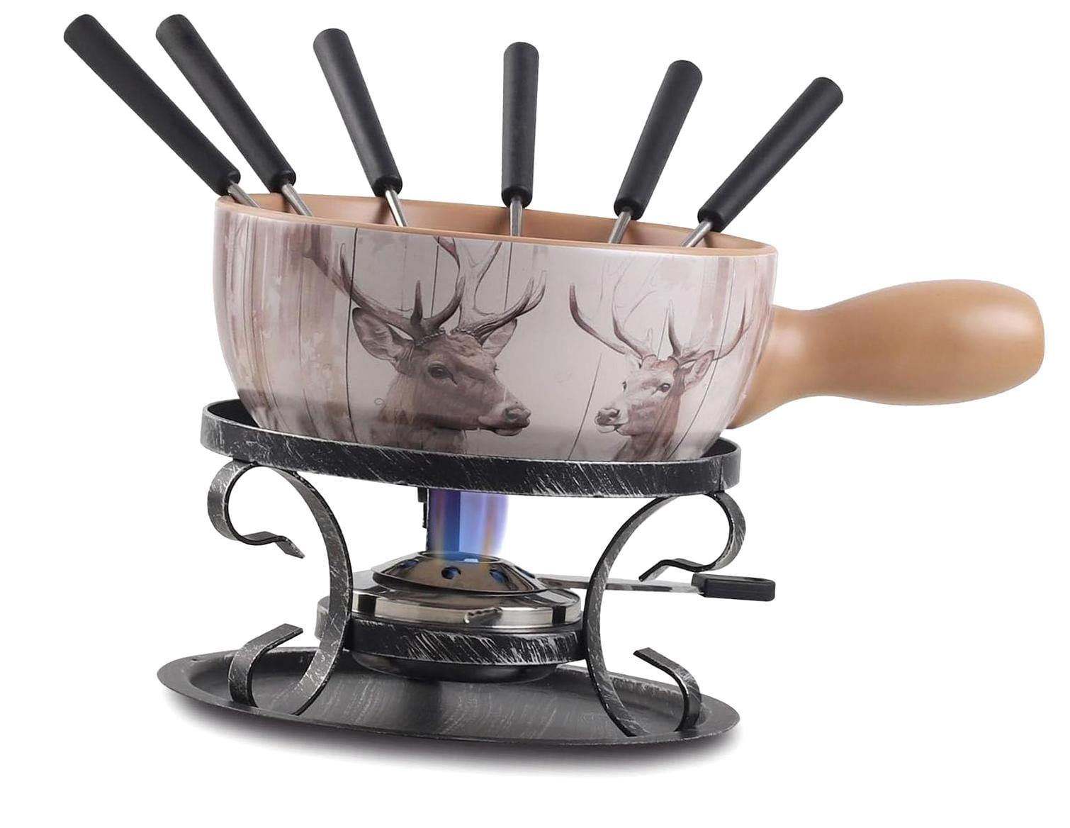 FREEAMG Forest Duo Design Fondue Set for Party - 2L Large Capacity ...
