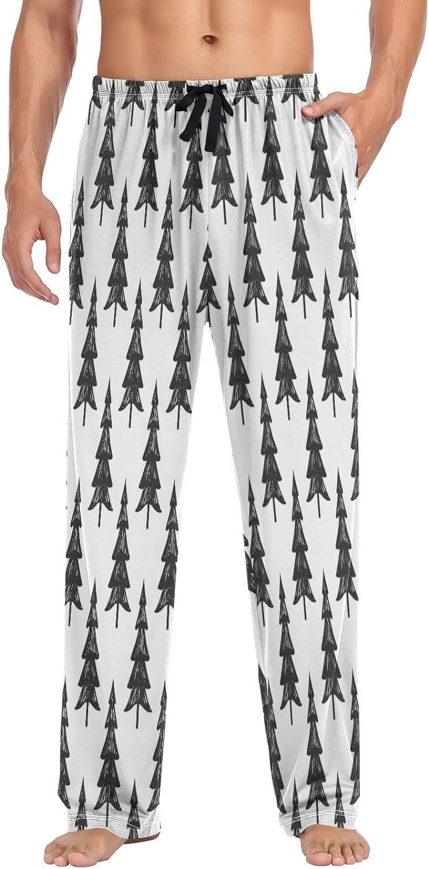 FREEAMG Forest Fir Pattern Pajama Pants for Men, Men's Separate Bottoms ...