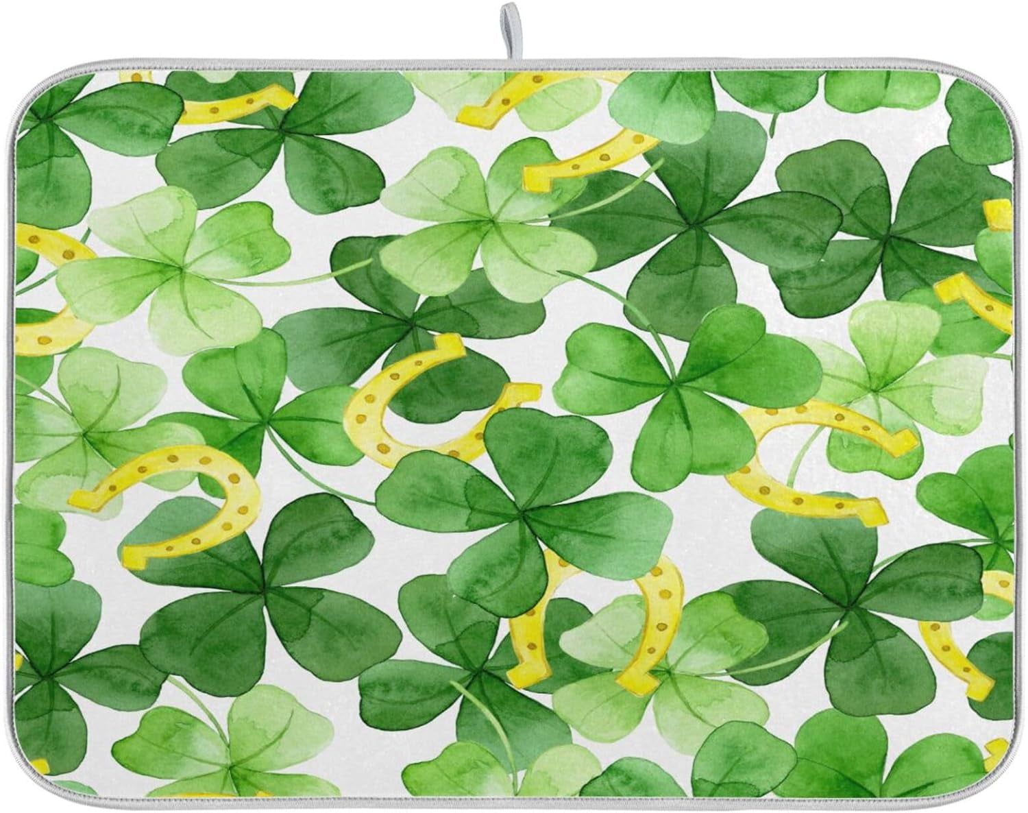 FREEAMG Four Leaf Clover Dish Drying Mat for Kitchen, 18 x 24 Inch ...