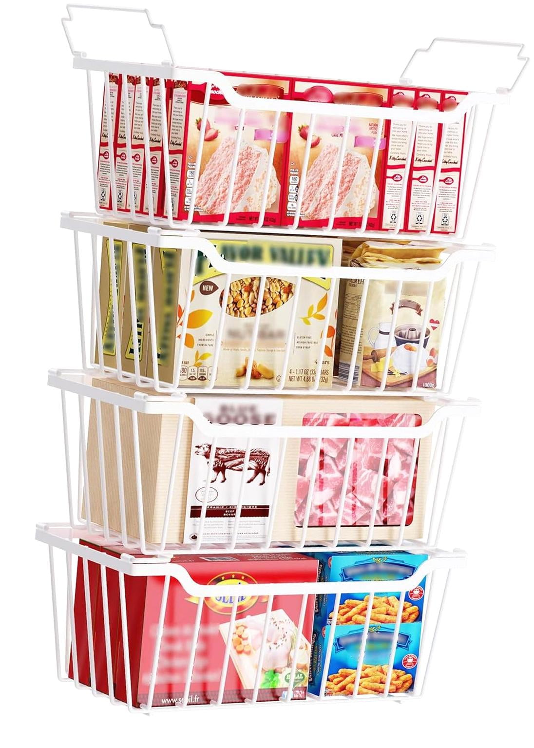 FREEAMG Freezer Organizer Bins, 8 Pack Stackable Chest Freezer Organizer for 5-7 Cu.FT Deep ...