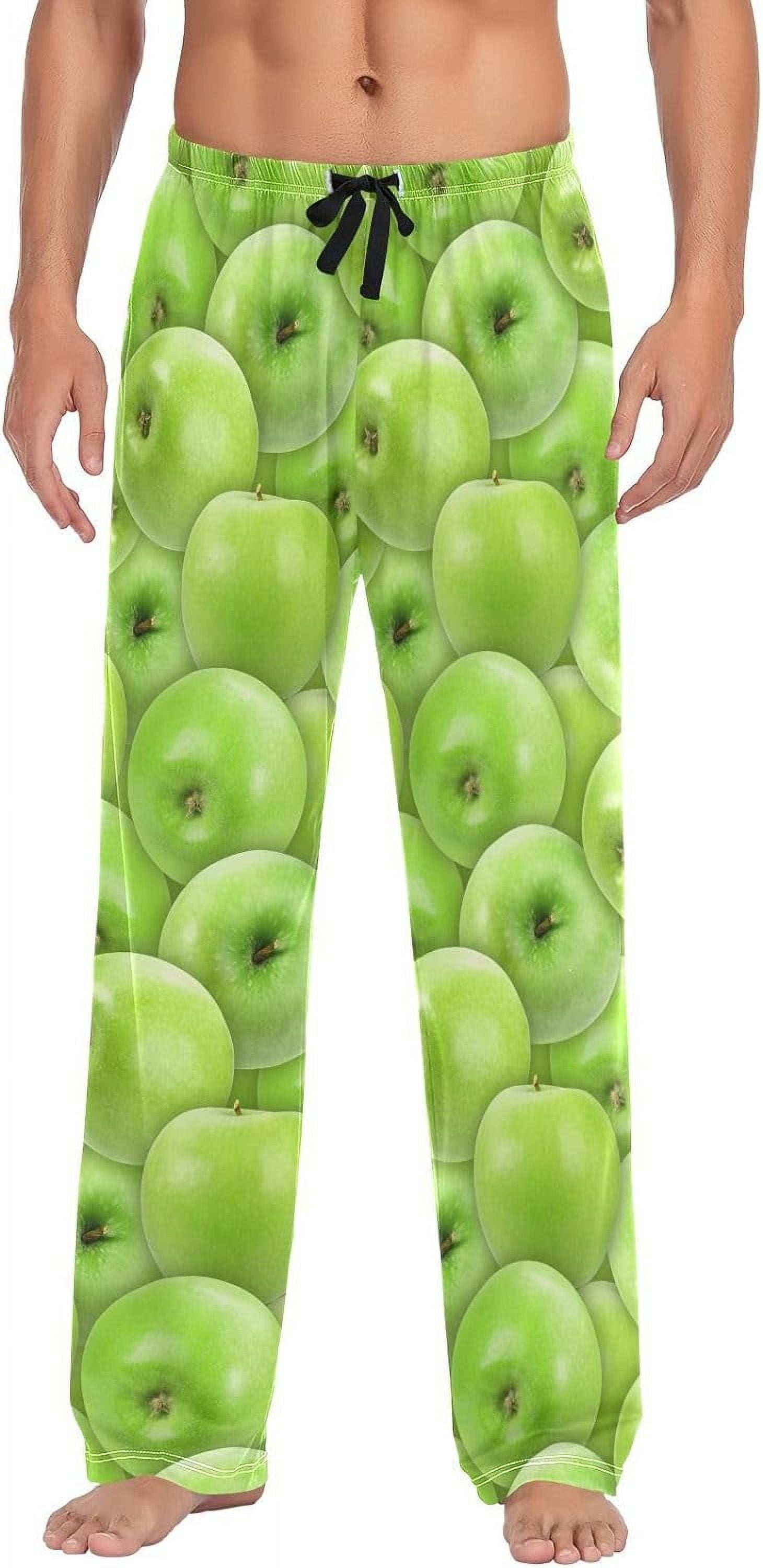FREEAMG Fresh Green Apple Pajama Pants for Men, Men's Separate Bottoms ...