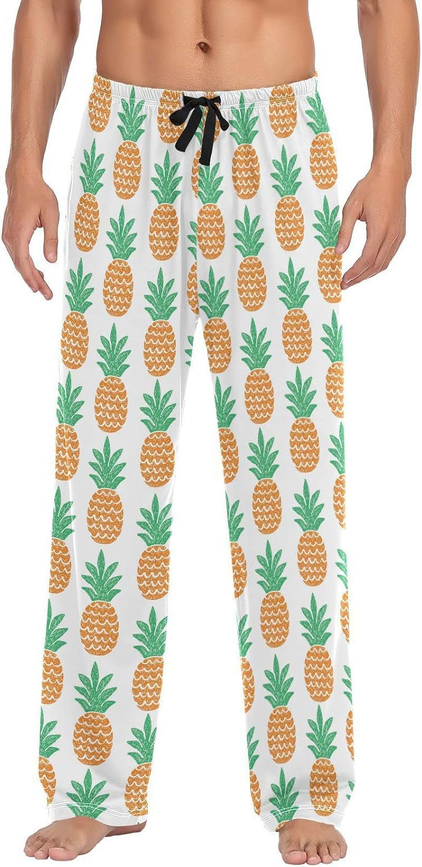 FREEAMG Fun Pineapple Pajama Pants for Men, Men's Separate Bottoms ...