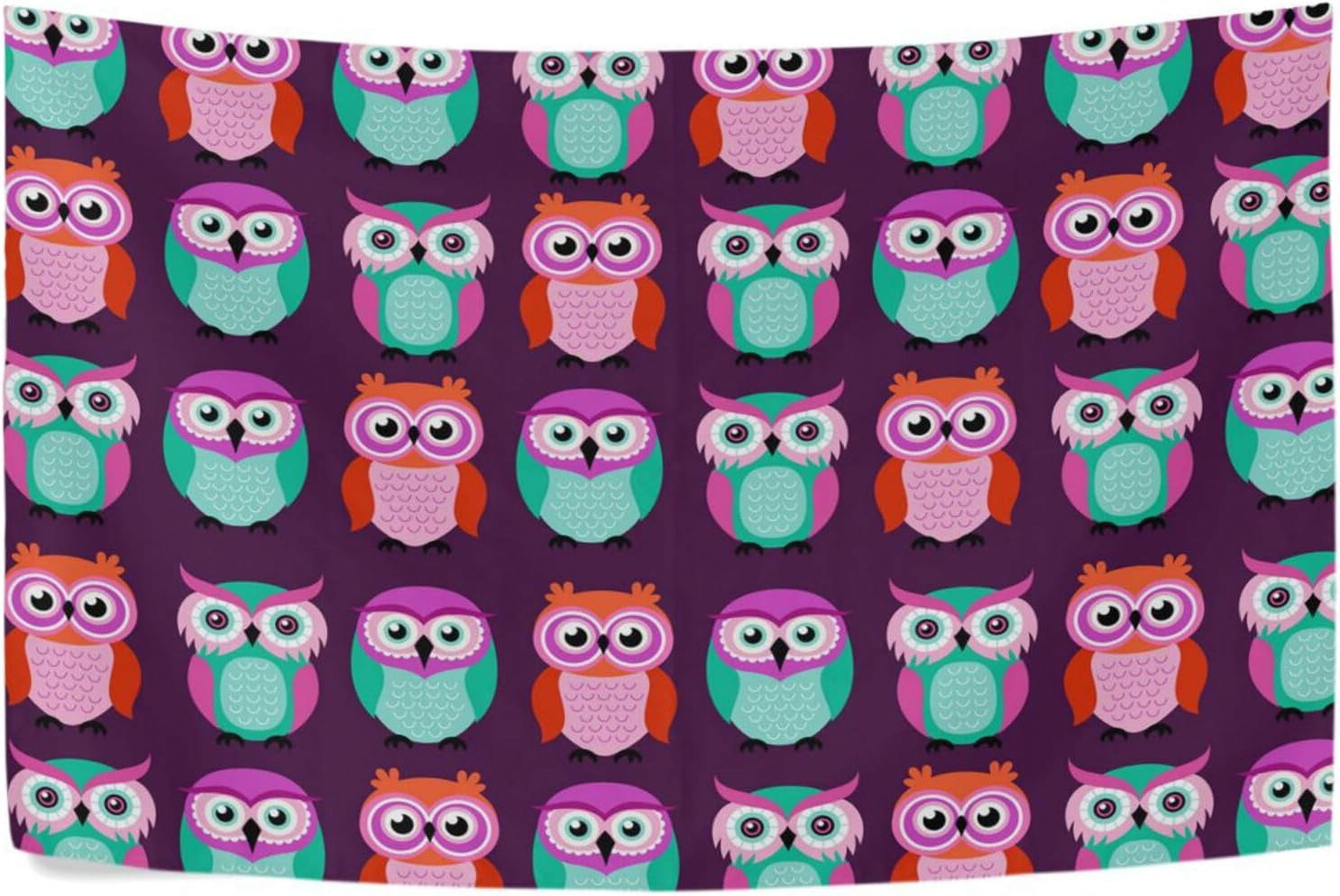 FREEAMG Funny Cartoon Owl Tapestry Aesthetic Tapestry Wall Hanging for ...