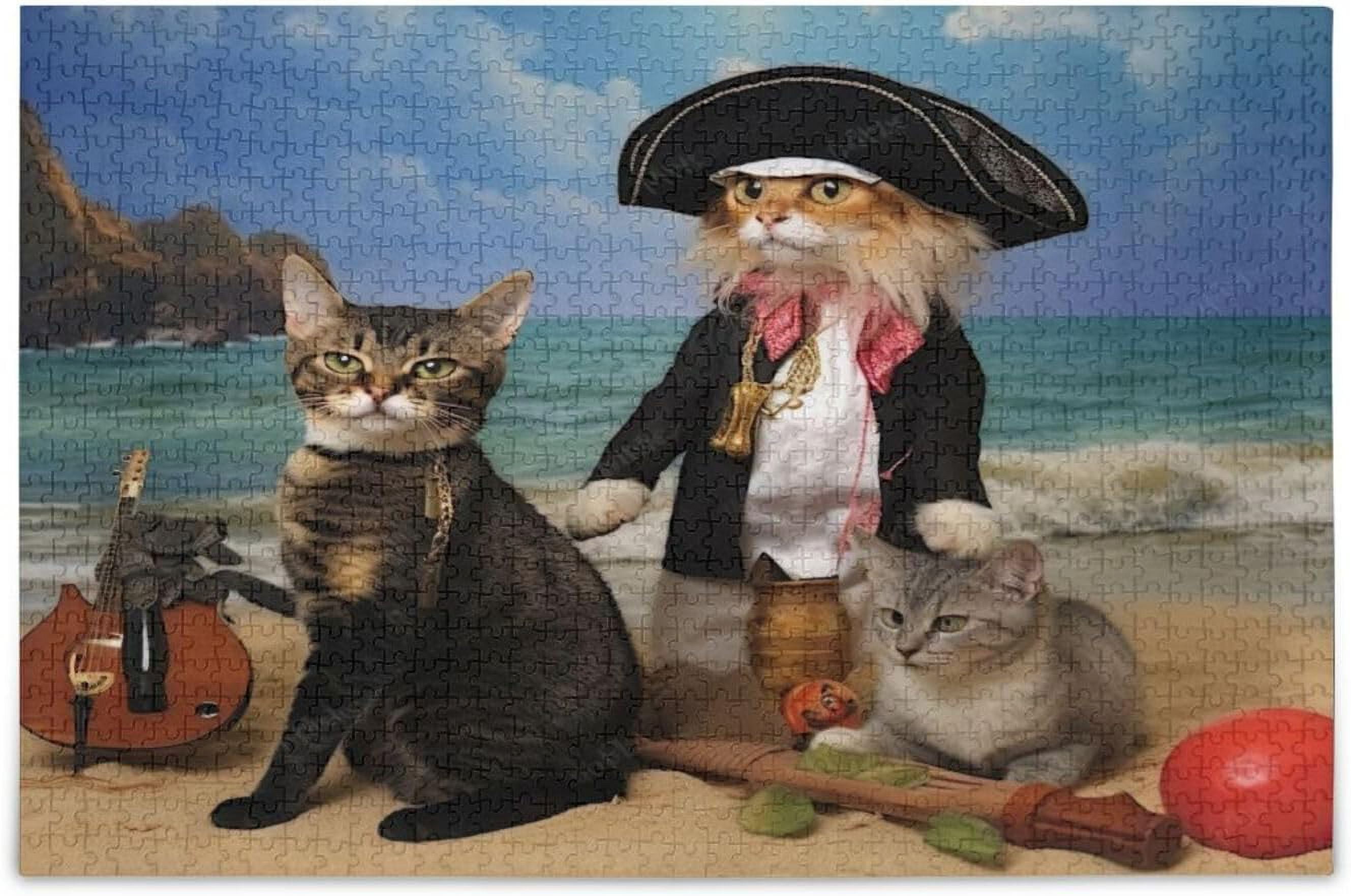 FREEAMG Funny Cats Jigsaw Puzzles for Adults 1000 Piece, Puzzles for ...