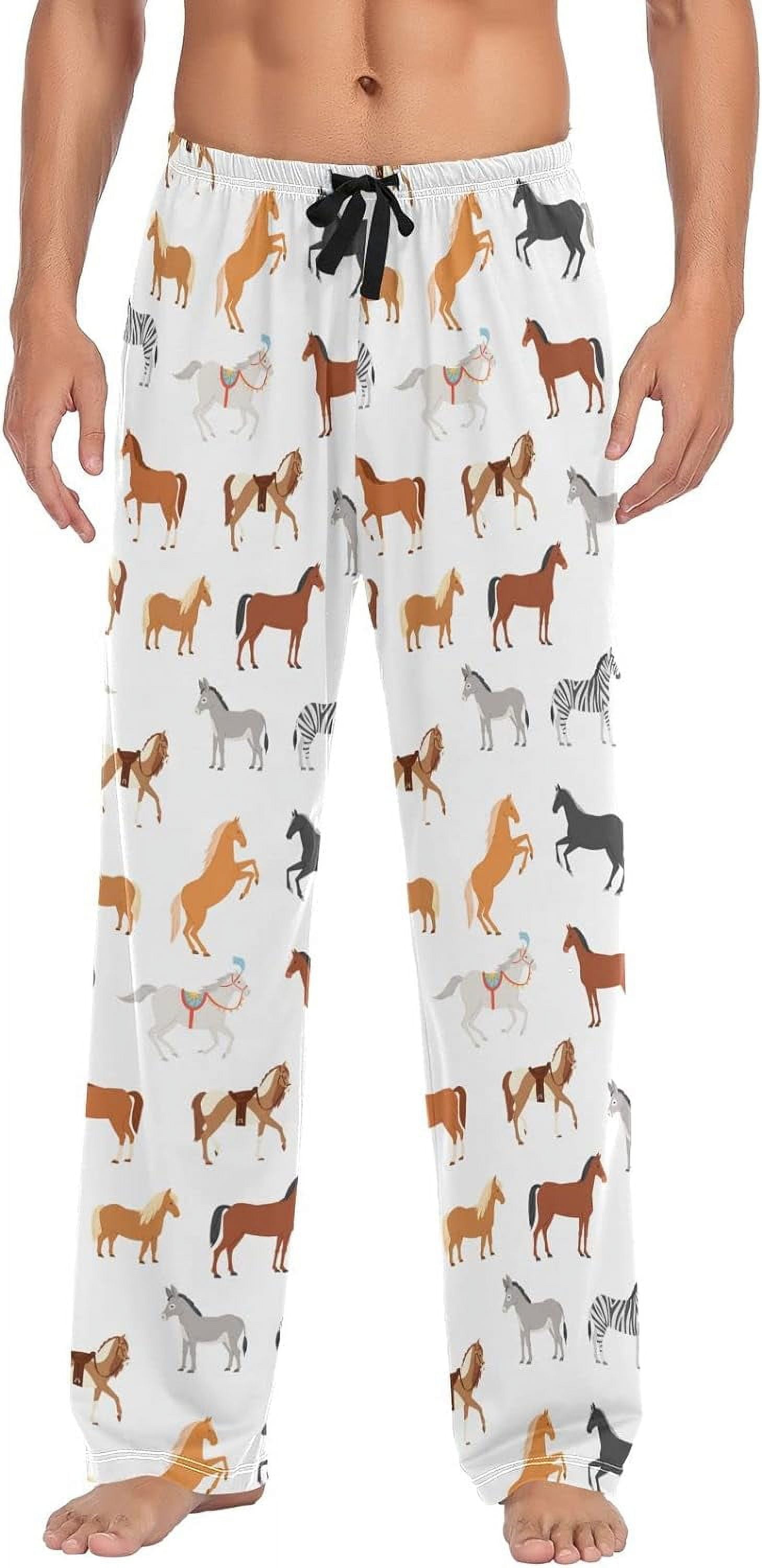 FREEAMG Funny Duck Pattern Men's Pajama Pants Sleepwear Lounge Pajama ...