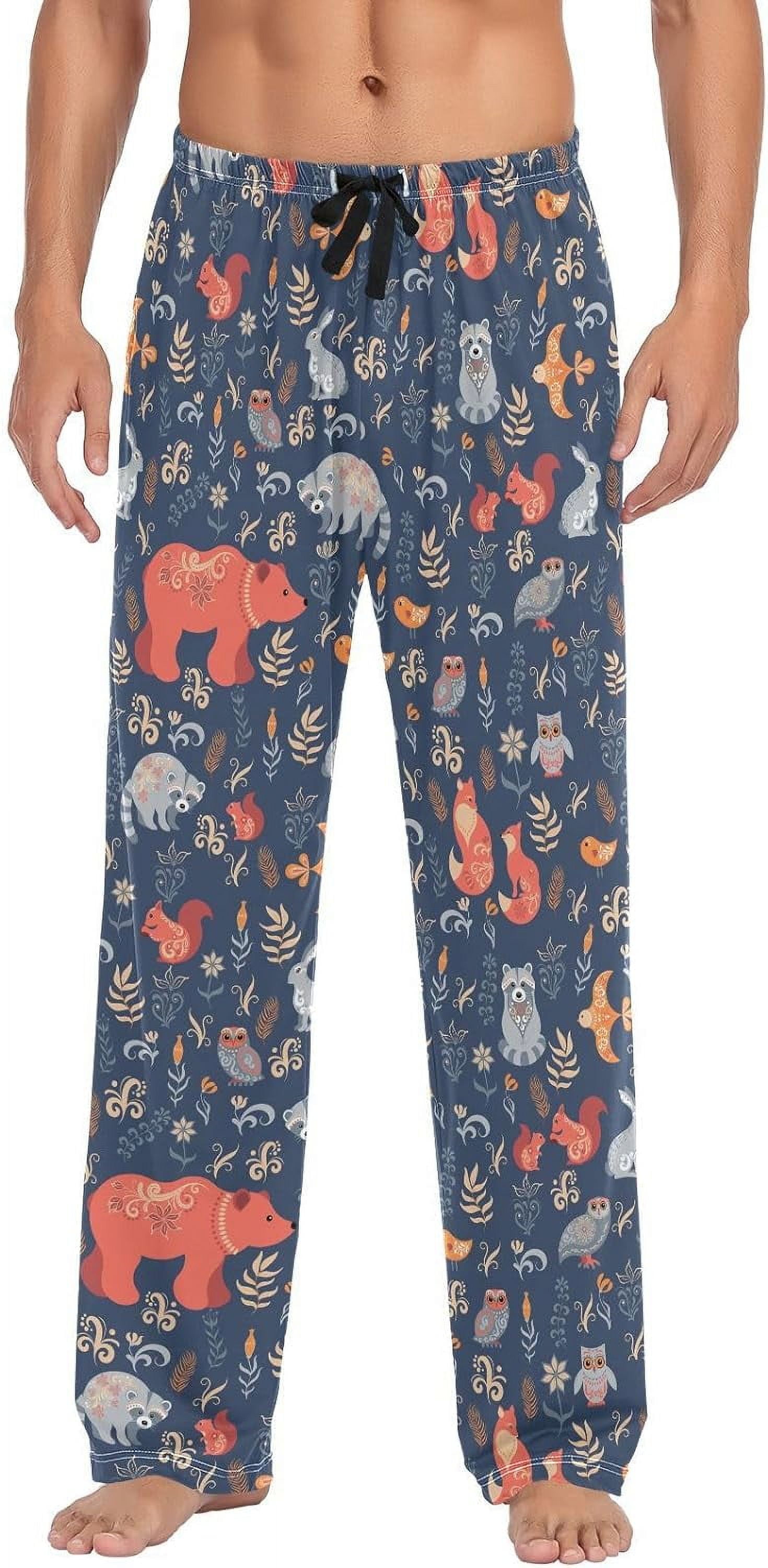 FREEAMG Funny Duck Pattern Men's Pajama Pants Sleepwear Lounge Pajama ...