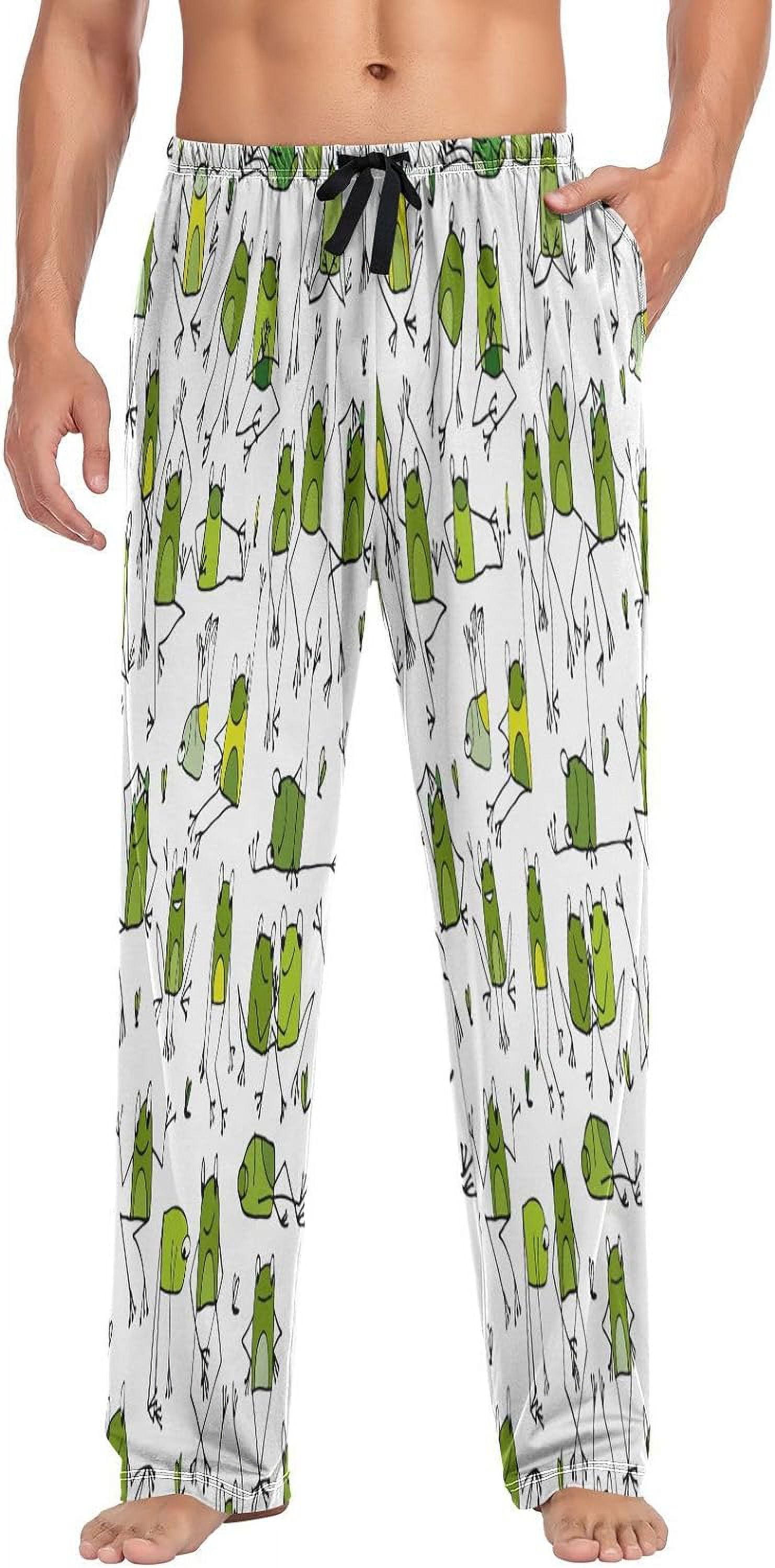 FREEAMG Funny Frogs Pattern Pajama Pants for Men, Men's Separate ...