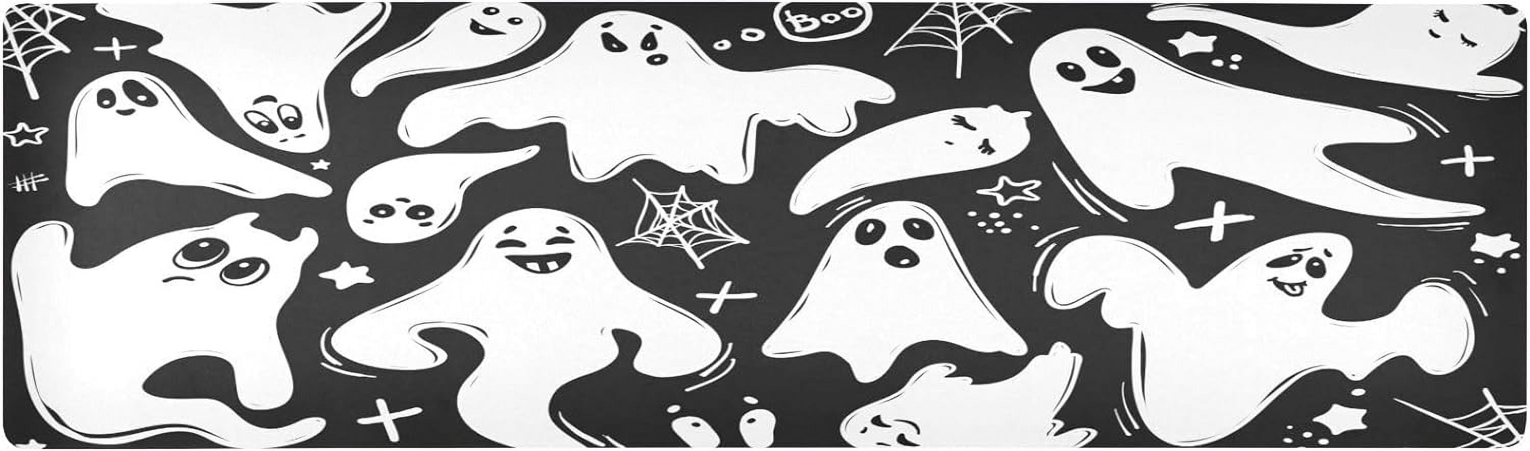 FREEAMG Funny Ghosts Cobwebs Long Trivet Table Runner Non-Slip Heat ...