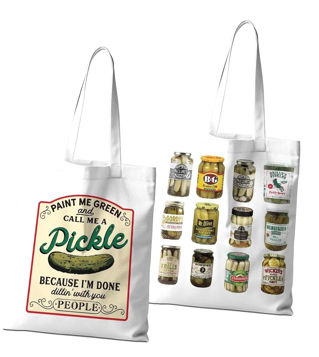 FREEAMG Funny Pickle Tote Bag Aesthetic Weekender Bag Shopping for ...