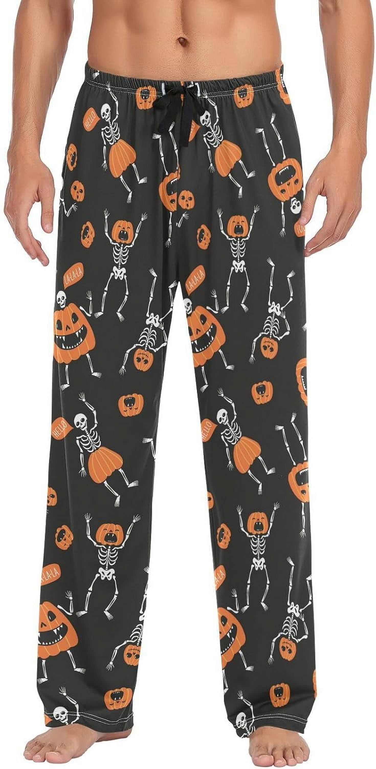 FREEAMG Funny Skeletons Pajama Pants for Men, Men's Separate Bottoms ...