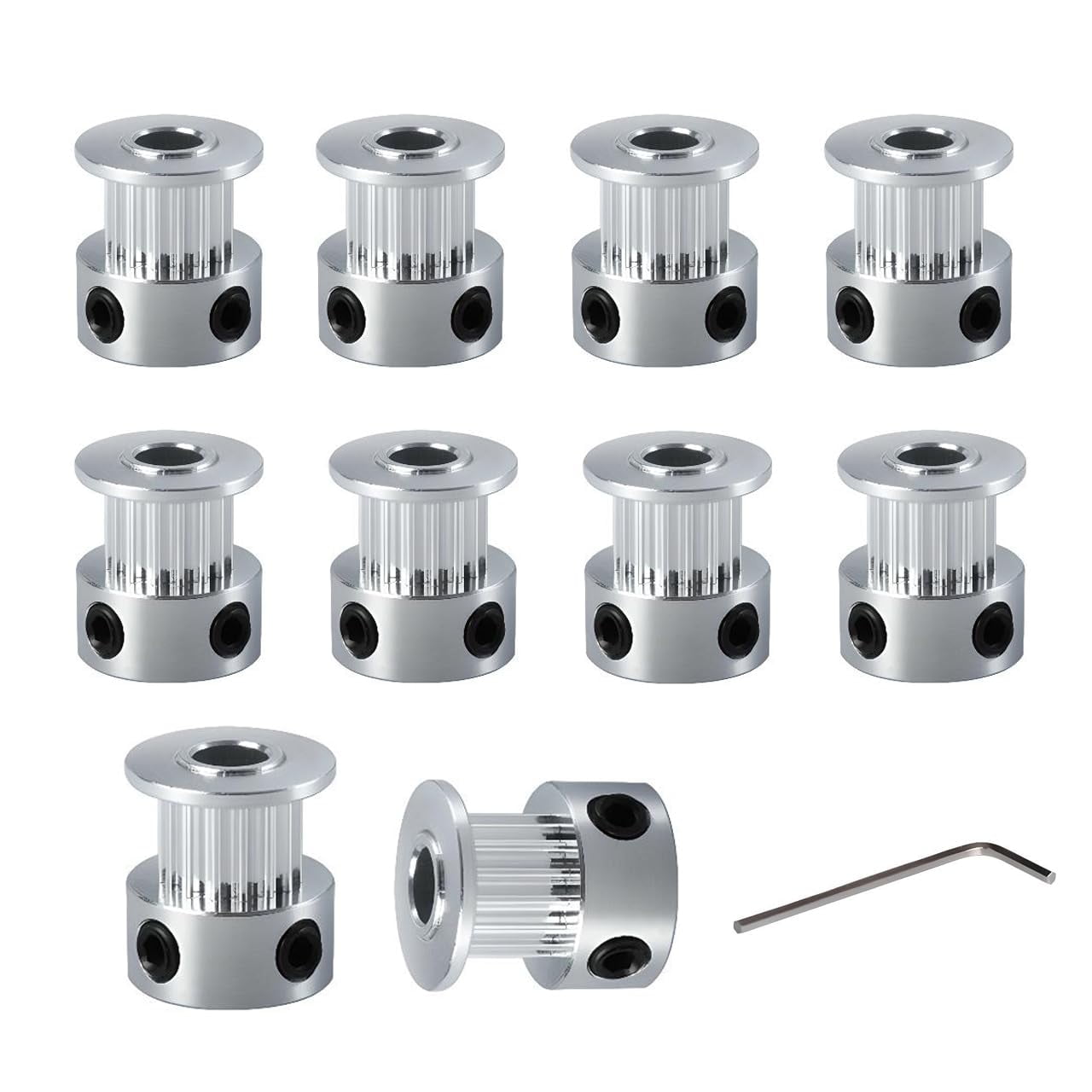 FREEAMG GT2 Pulley 20 Teeth 6.35mm Bore Width 6mm 20T Timing Pulley ...