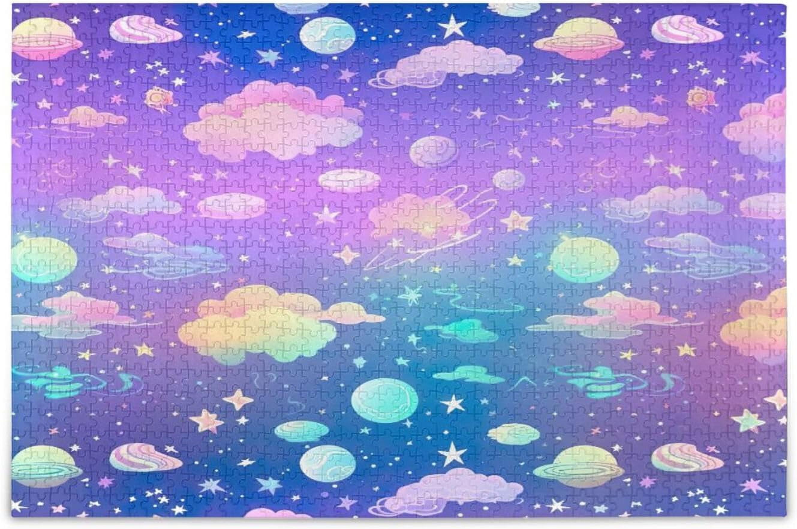 FREEAMG Galaxy Planets Puzzle 1000 Pieces - Wooden Jigsaw Puzzles for ...