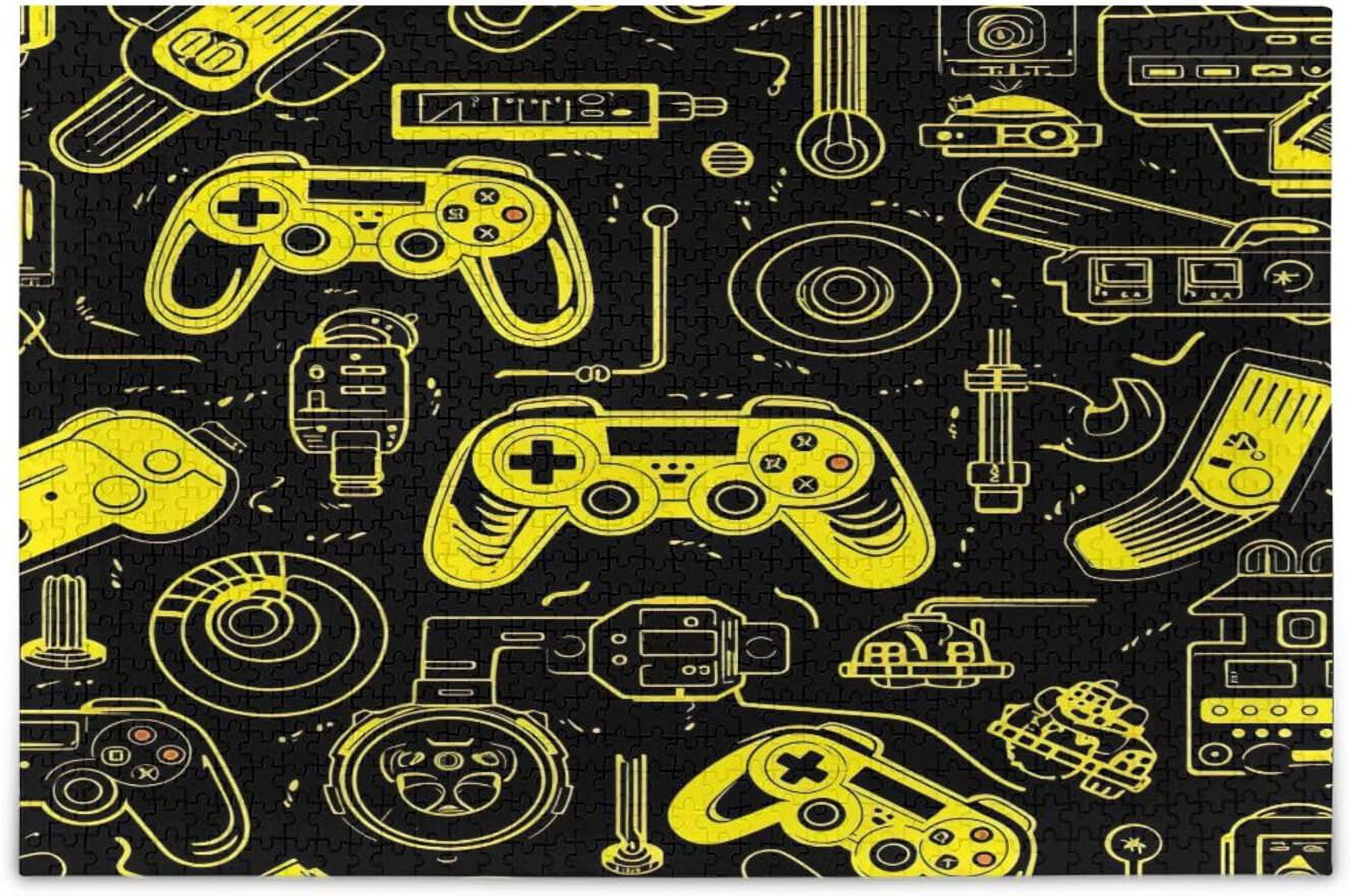 FREEAMG Game Controllers Pattern Puzzle 1000 Pieces - Wooden Jigsaw ...