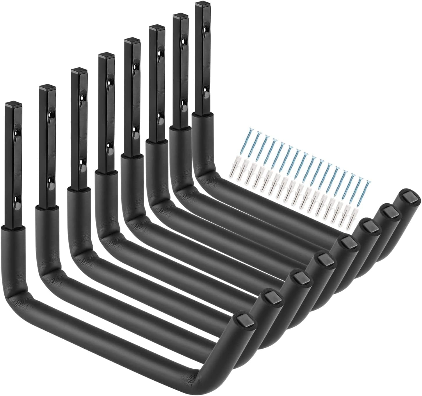 FREEAMG Garage Storage Ladder Hooks with 12" Jumbo Arm, 8 Pack Heavy ...