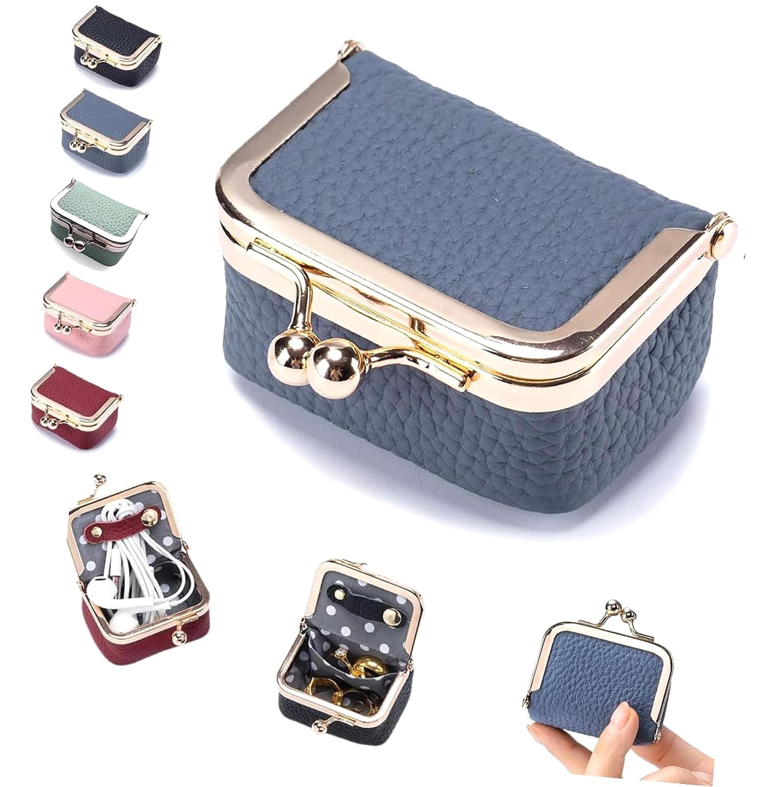 FREEAMG Genuine Leather Mini Jewelry Box, Compact Jewelry Organizer for ...