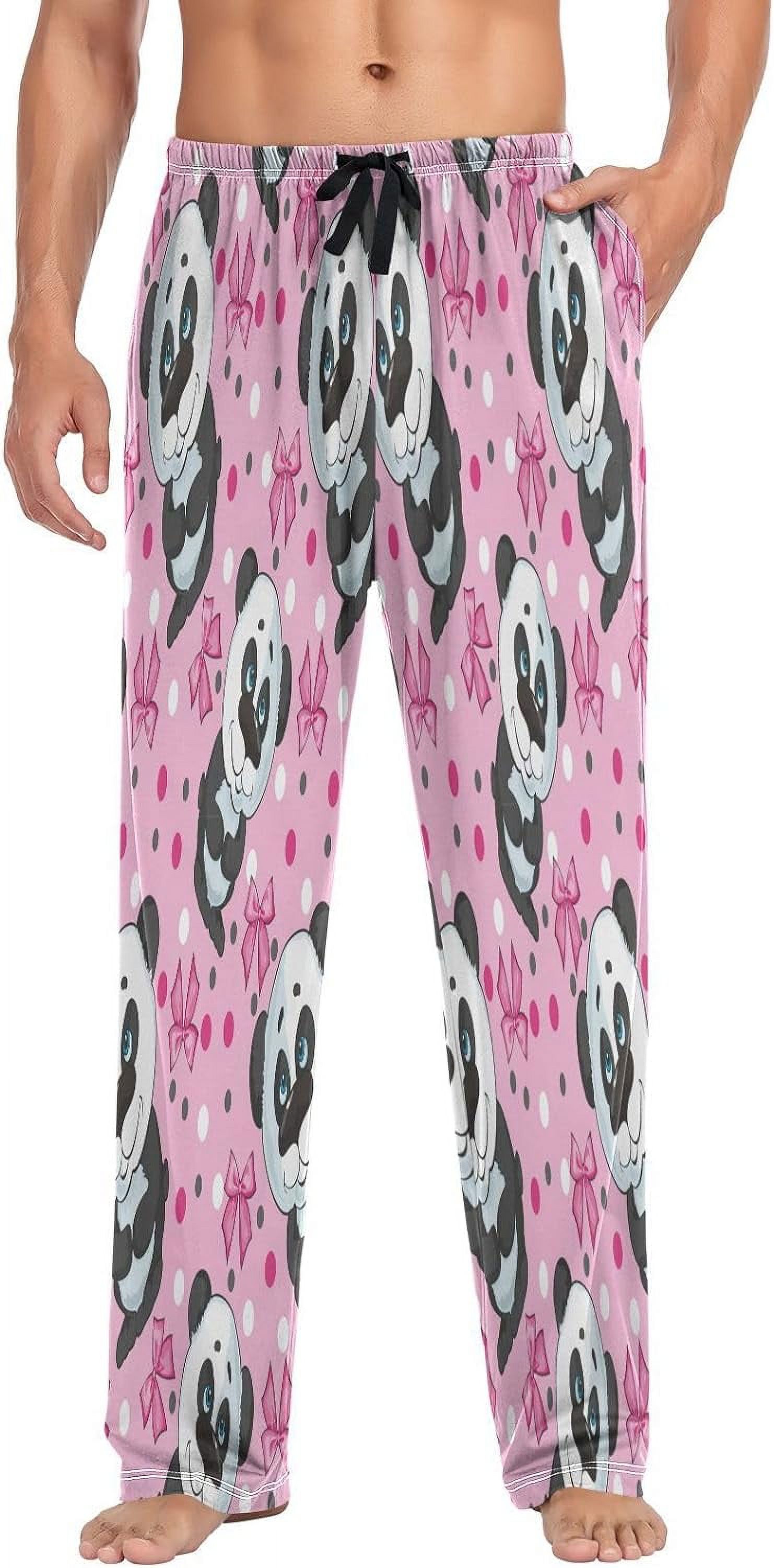 FREEAMG Girls Panda Pattern Pajama Pants for Men, Men's Separate ...