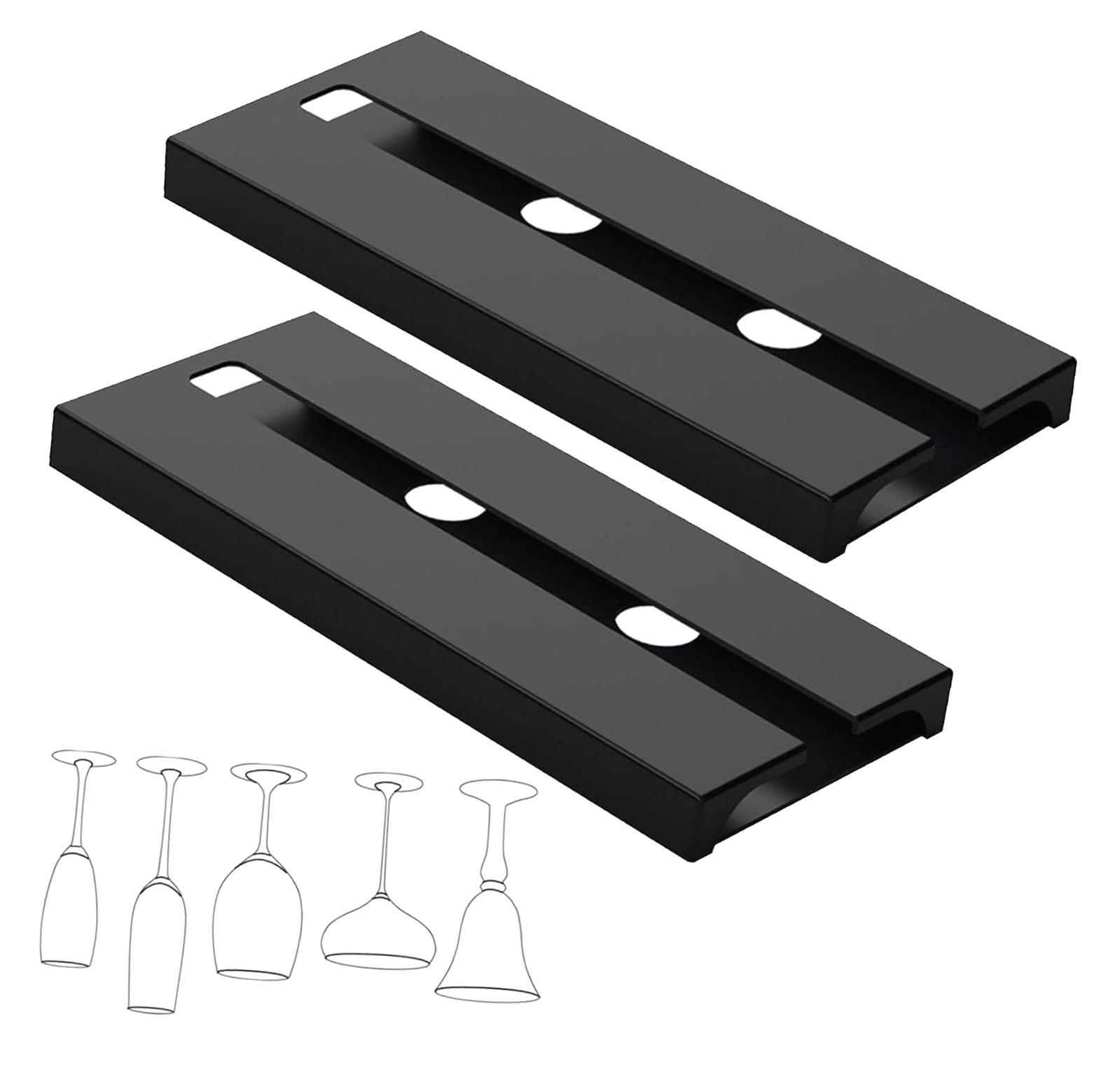 FREEAMG Glass Holder, Under Cabinet Stemware Rack, Plastic Glassware ...