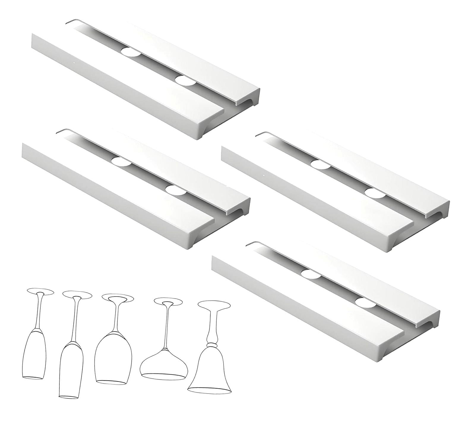 FREEAMG Glass Holder, Under Shelf Stemware Rack, Plastic Glass Stand ...
