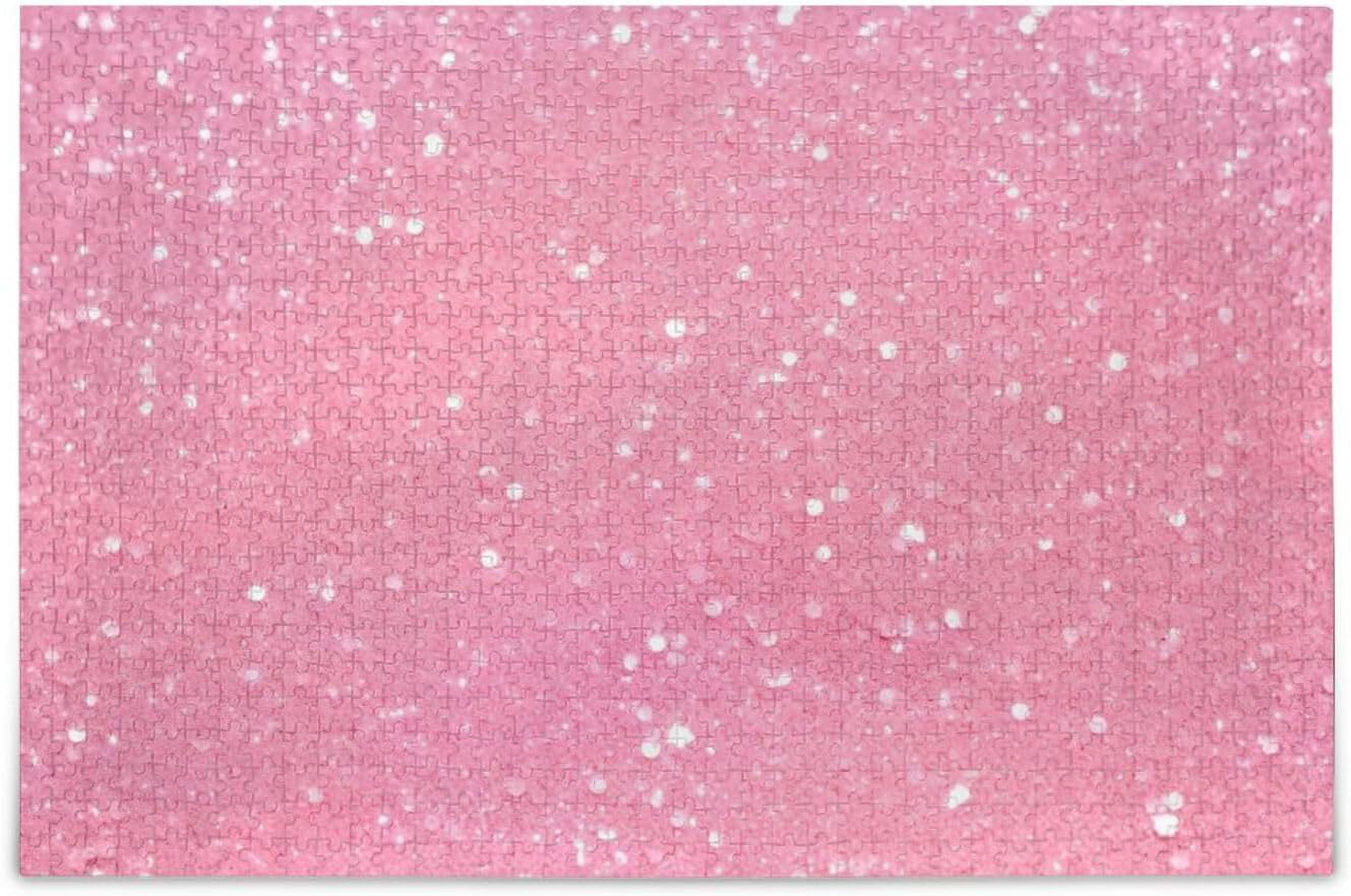 FREEAMG Glitter Blush Pink Puzzle 500 Pieces - Wooden Jigsaw Puzzles ...