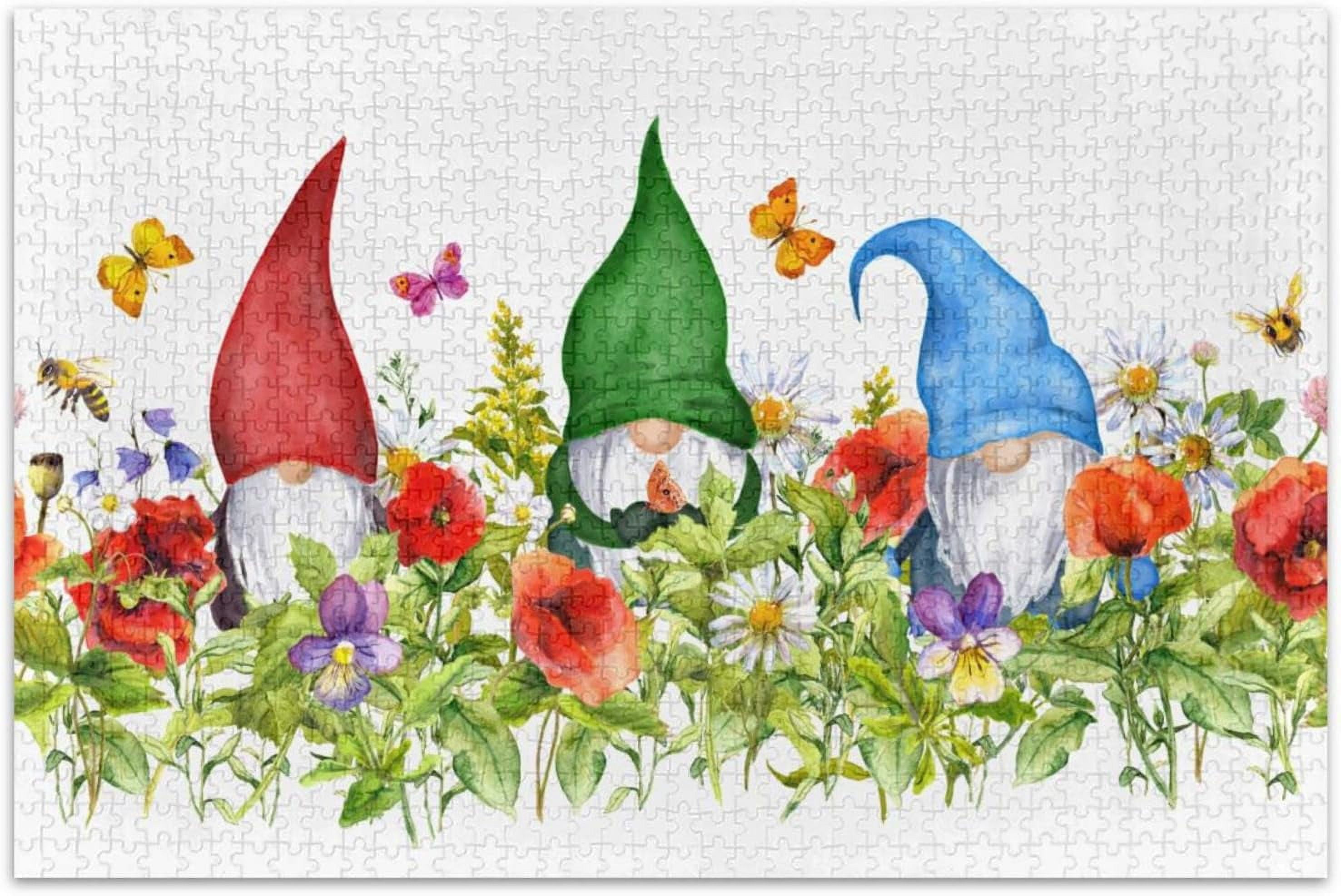 FREEAMG Gnome Family 500 Pcs of Irregular Puzzle in a Box, Printed with ...