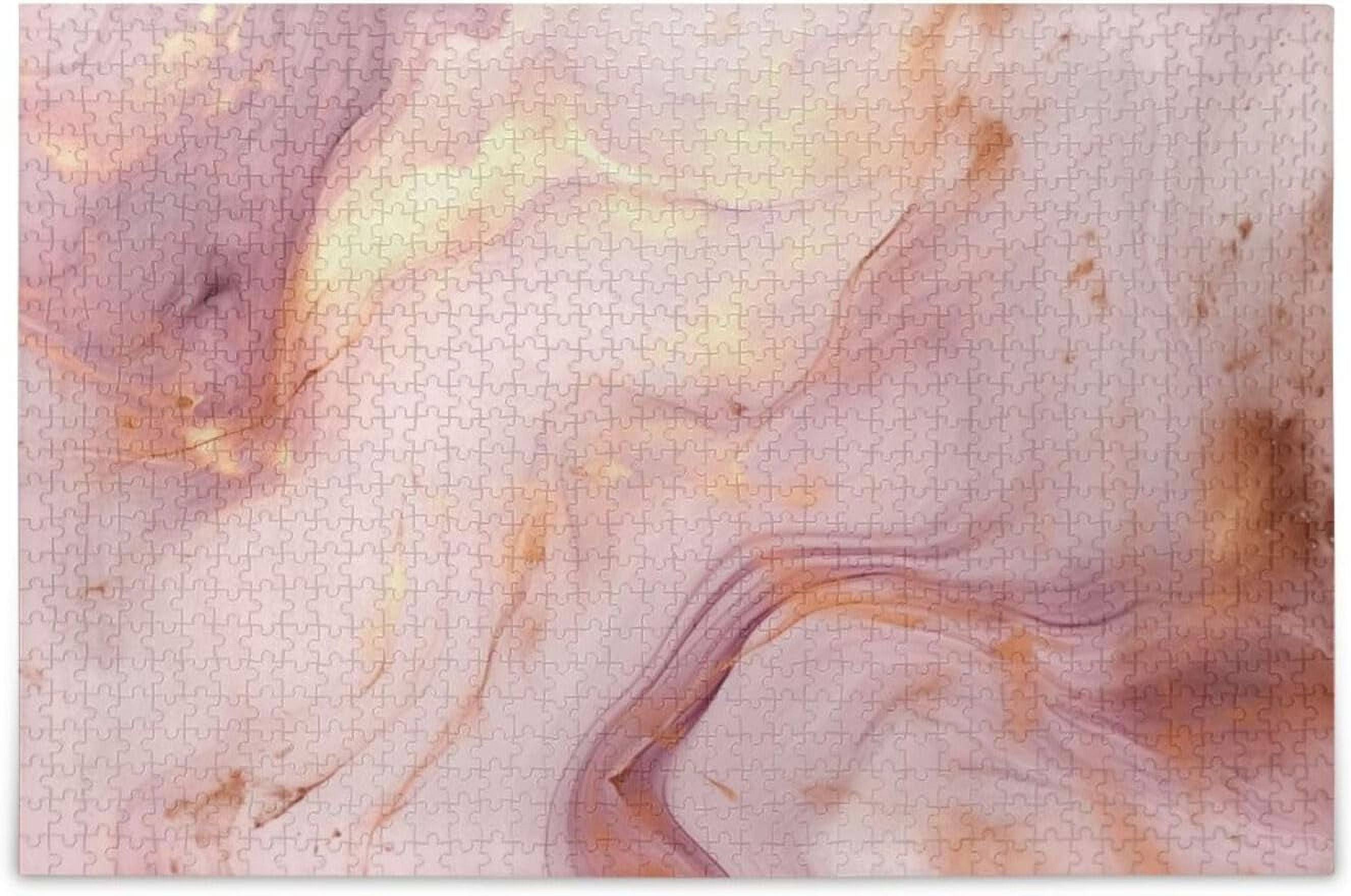 FREEAMG Gold Marble Marble 500 Piece Large Jigsaw Puzzle for Adults ...