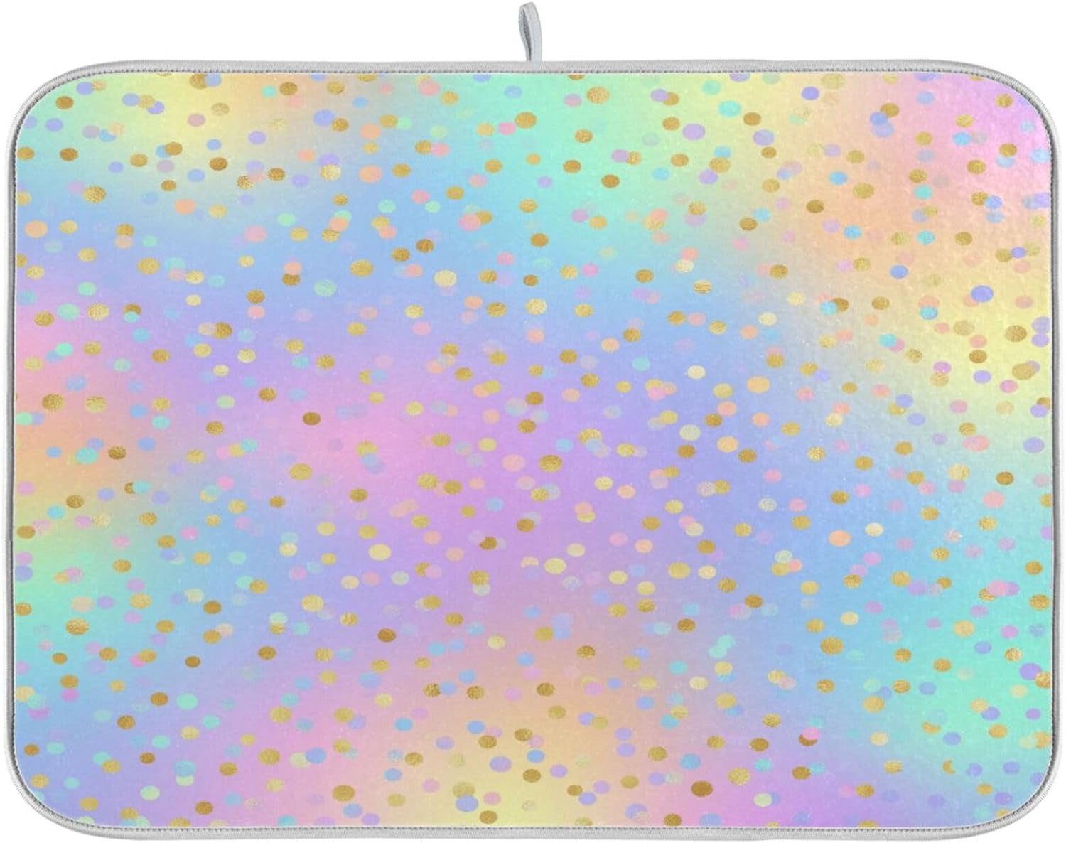 FREEAMG Golden Rainbow Dish Drying Mat for Kitchen Counter,Super Quick ...