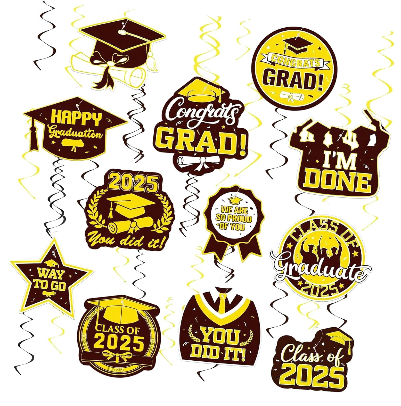 FREEAMG Graduation Hanging Swirls, Maroon and Graduation Party ...