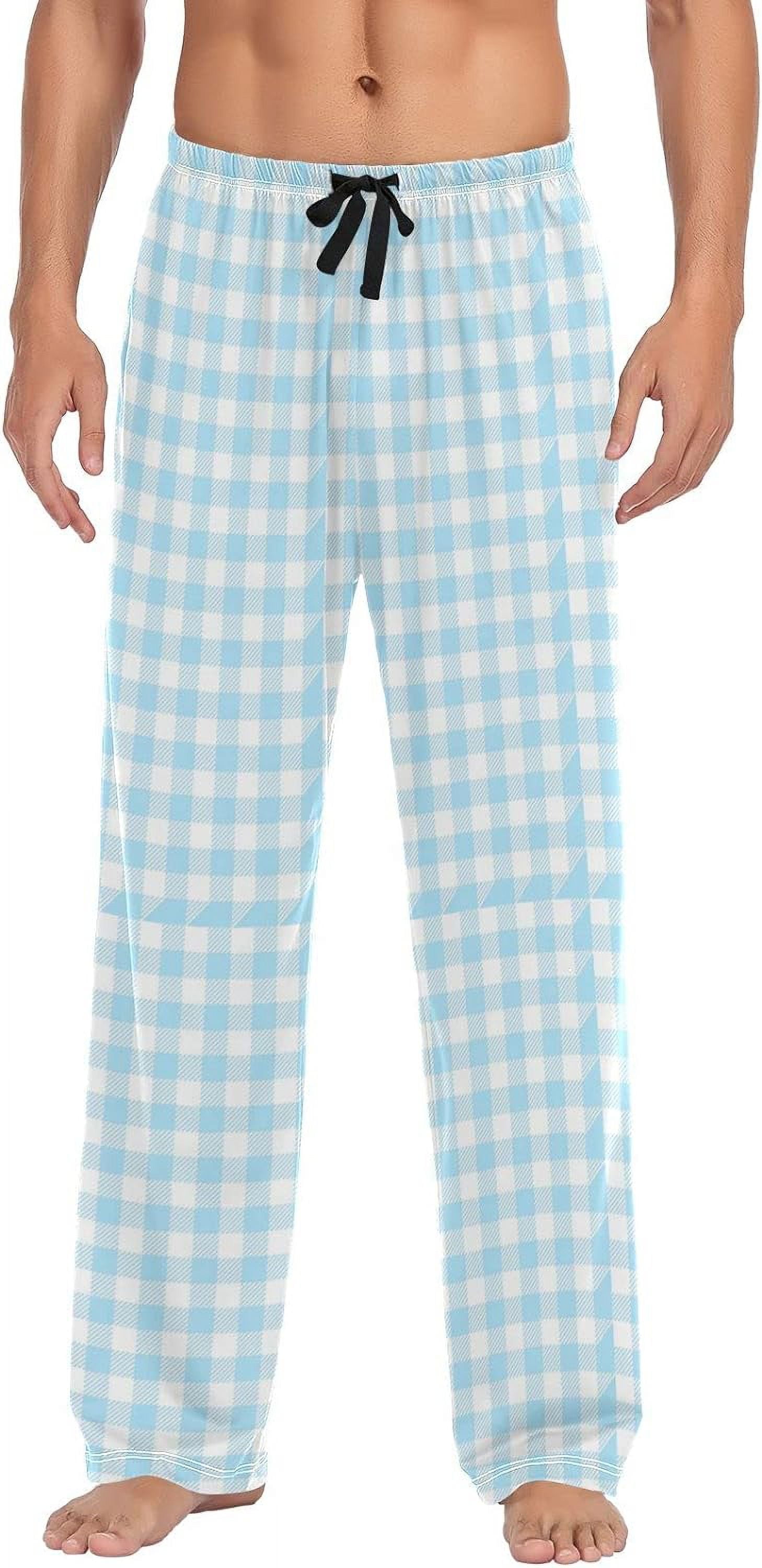 FREEAMG Grey Checkered Gingham Men's Pajama Pants Sleepwear Lounge ...