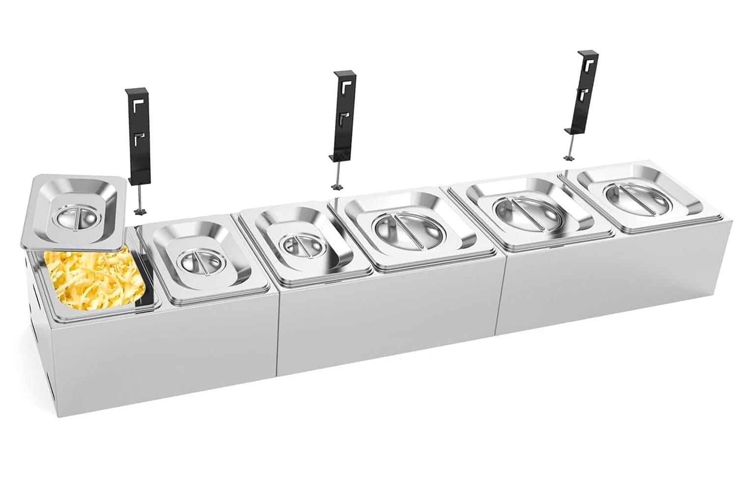 FREEAMG Grill Table Topping Station, Condiment & Topping Organizer for ...