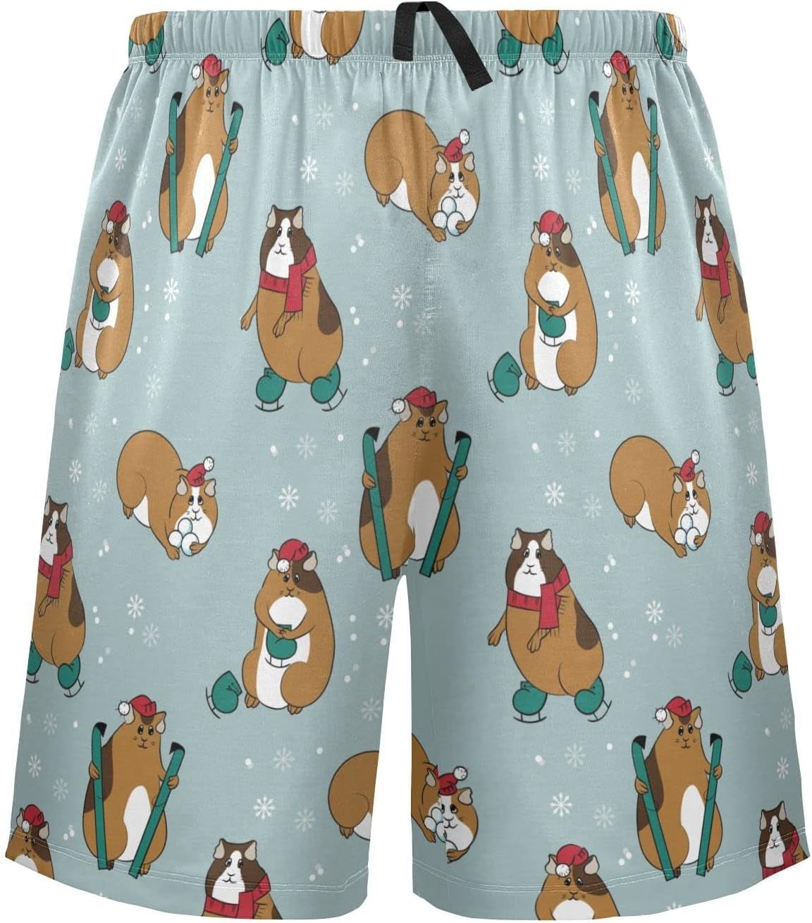 FREEAMG Guinea Pig Christmas Cavy Hamster Snowflake Pattern Men's ...