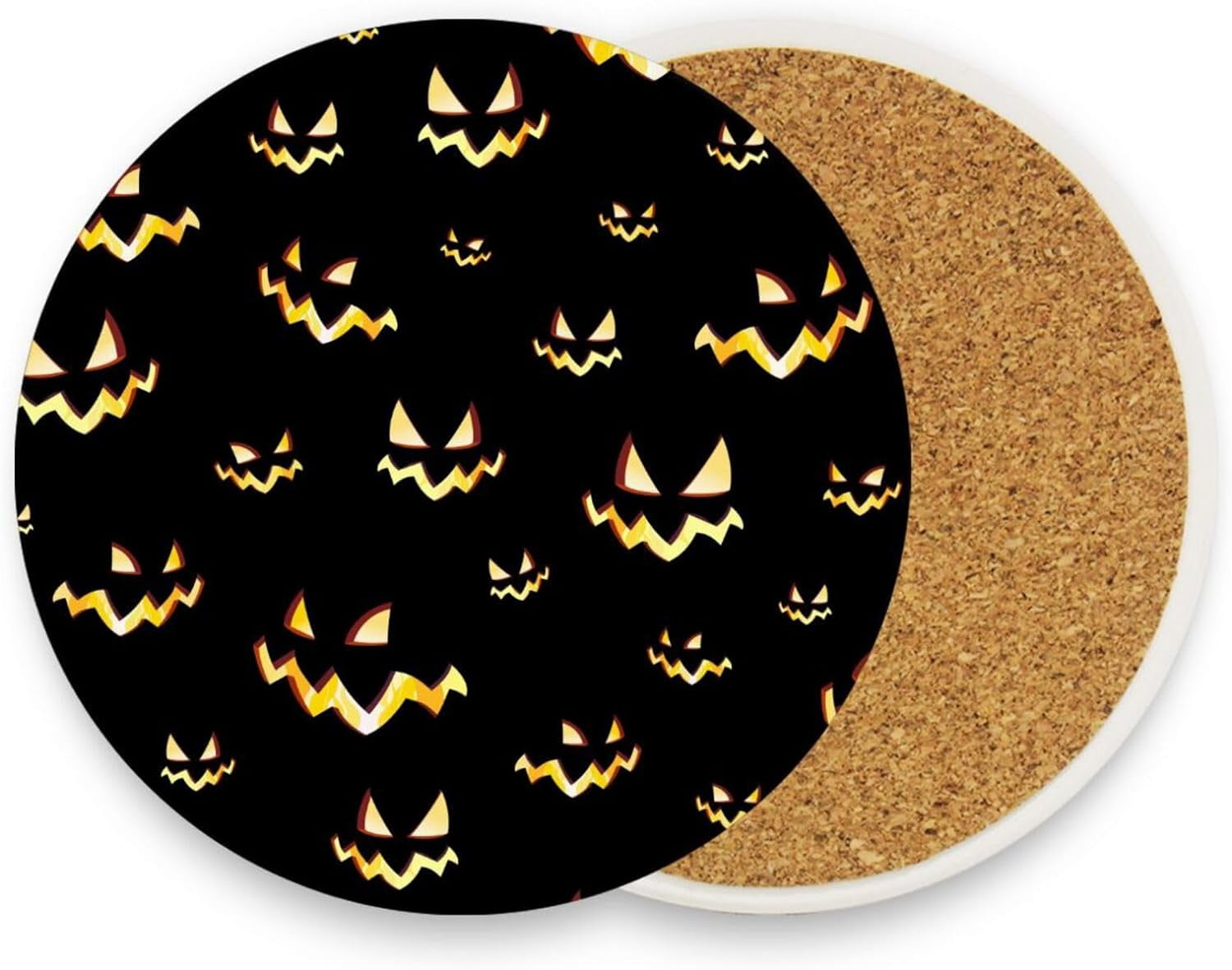 FREEAMG Halloween Coasters for Drinks Set of 2, Absorbent Ceramic Drink ...