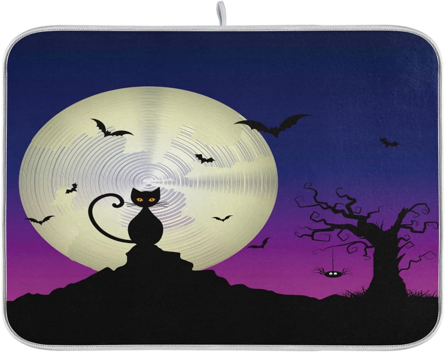 FREEAMG Halloween Décor Dish Drying Mat - 16 x 18inch- Extra Large Microfiber Dish Drying Mat ...