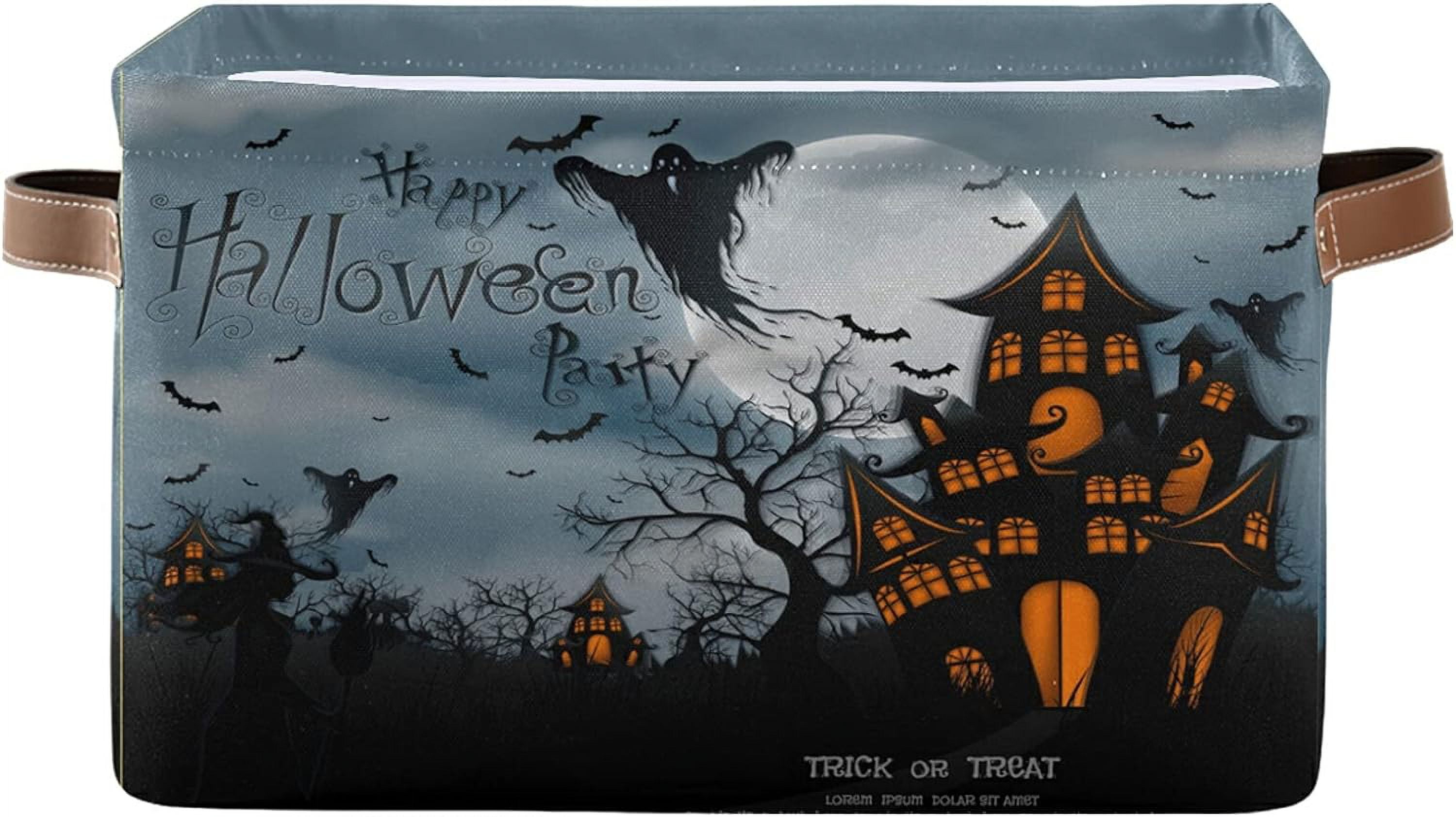 FREEAMG Halloween Pumpkin and Ghost Storage Bin for Toy Storage Basket ...