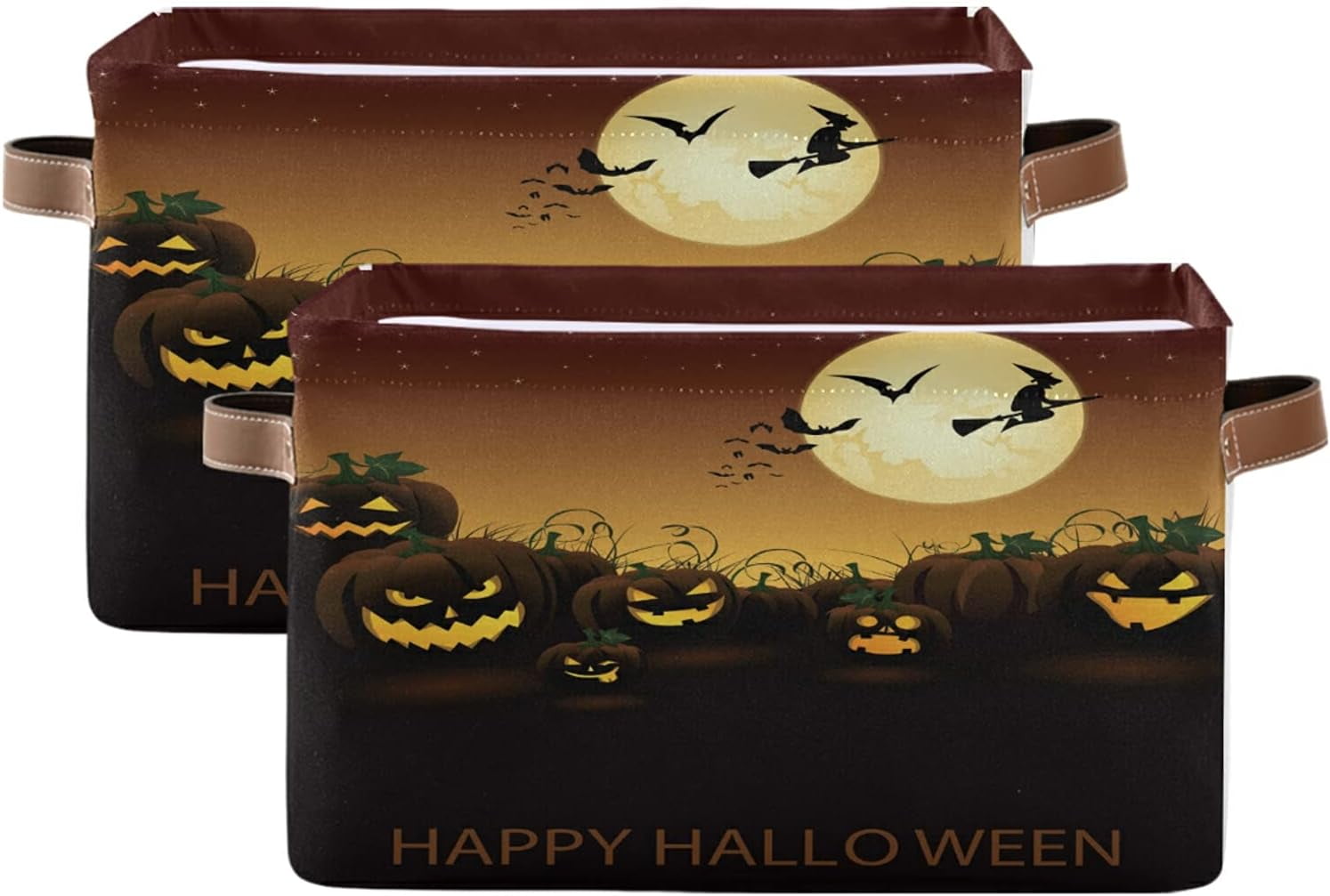 FREEAMG Halloween Pumpkin Storage Bin for Toy Storage Basket Dirty ...