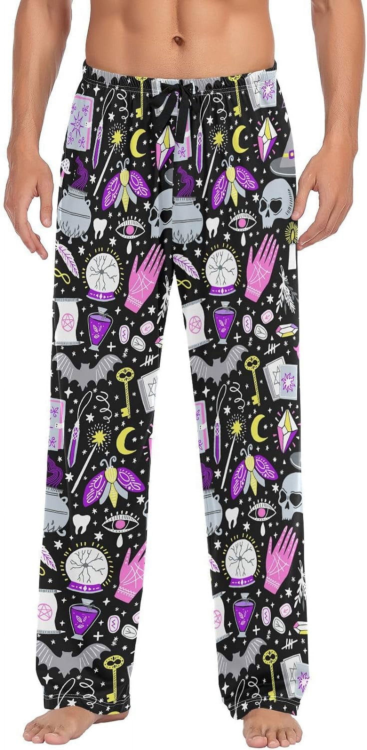 FREEAMG Halloween Witch Magic Pajama Pants for Men, Men's Separate ...