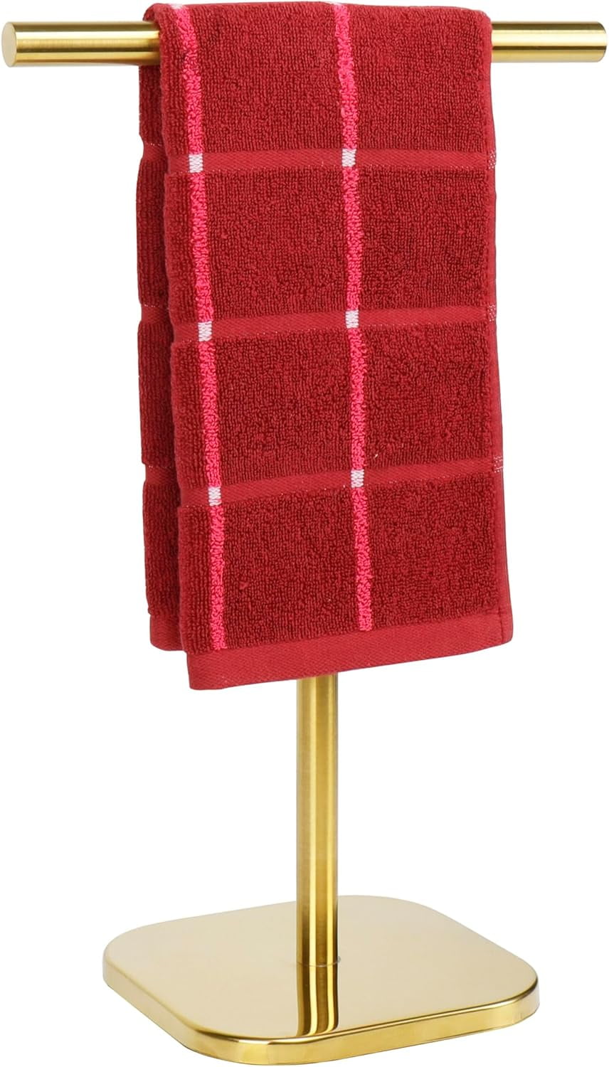 FREEAMG Hand Towel Holder Stand, T-Shape Hand Towel Rack for Bathroom ...