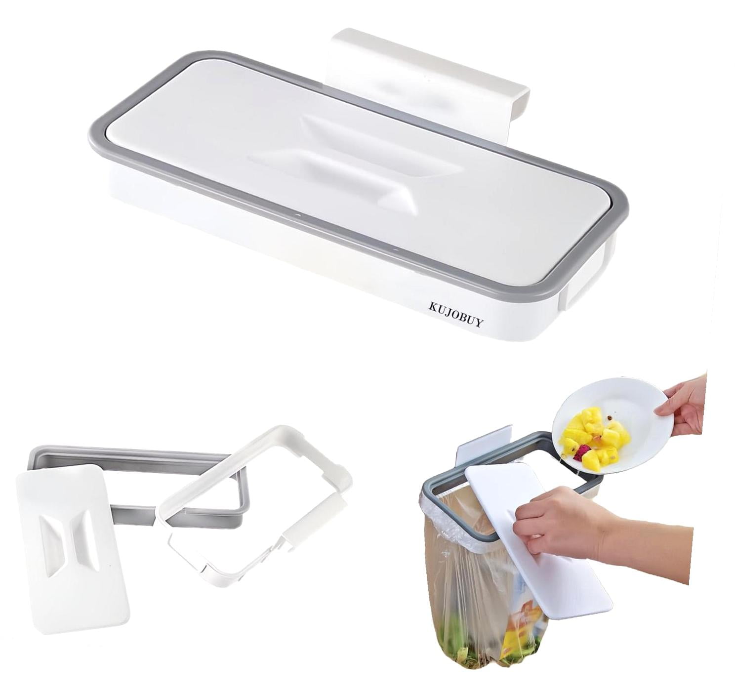 FREEAMG Hanging Bag Holder for Kitchen Cupboard, Compact Trash Bin ...