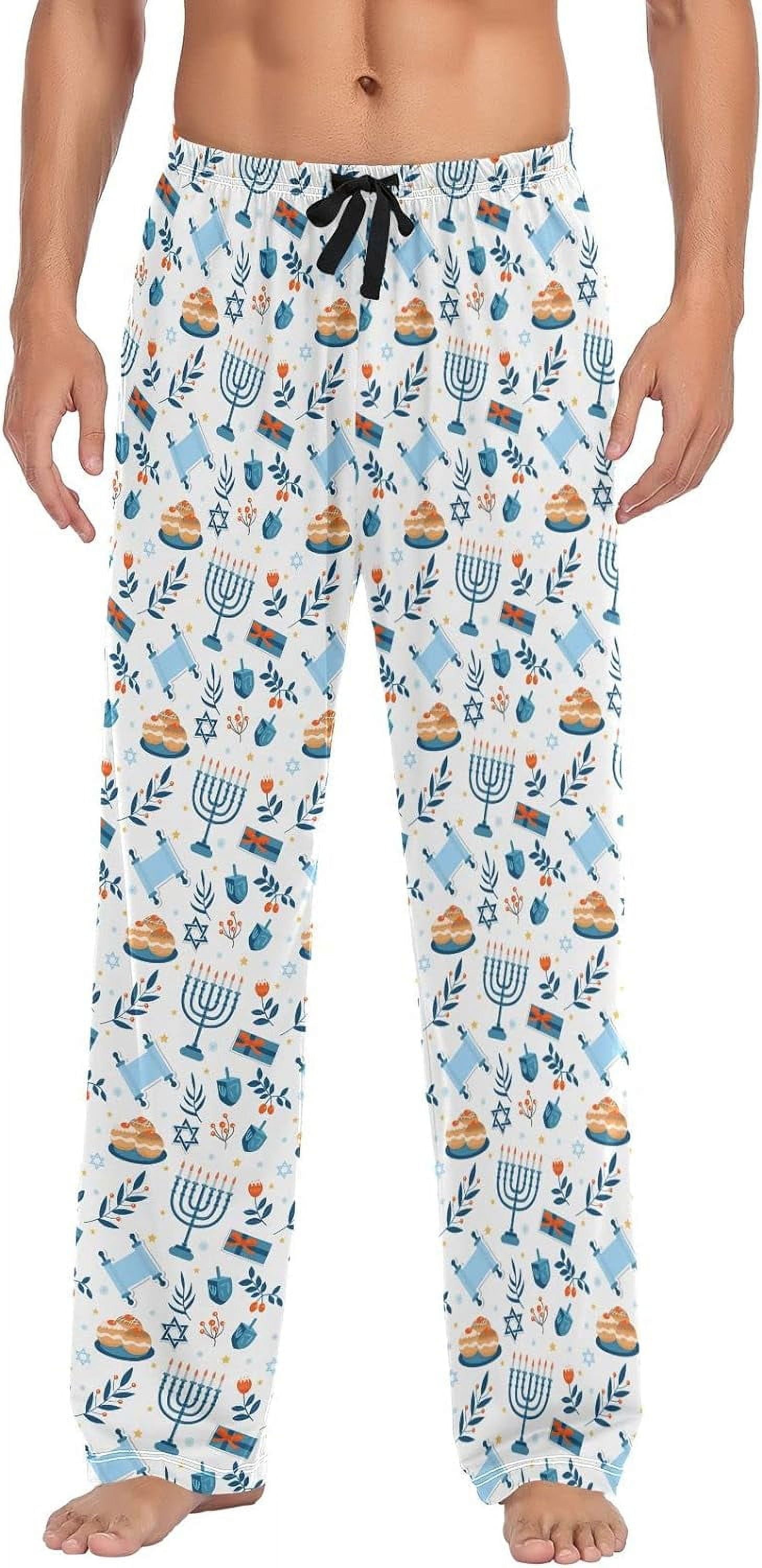 FREEAMG Hanukkah Jewish Holiday Men's Pajama Pants Sleepwear Lounge ...
