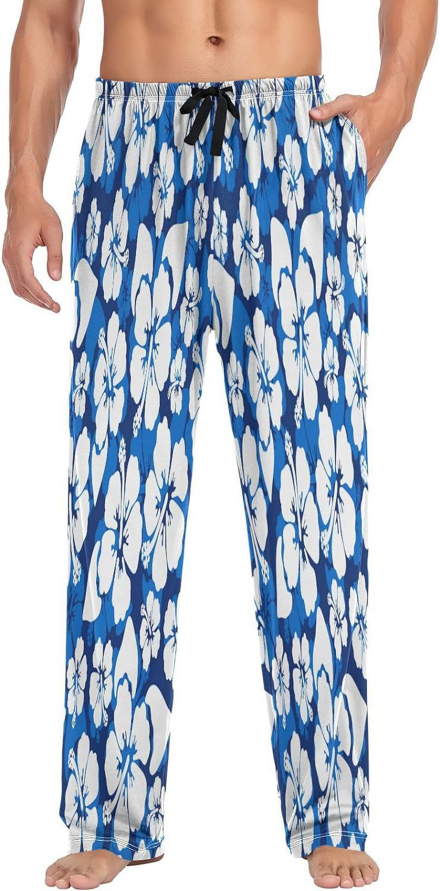 FREEAMG Hawaiian Hibiscus Pajama Pants for Men, Men's Separate Bottoms ...