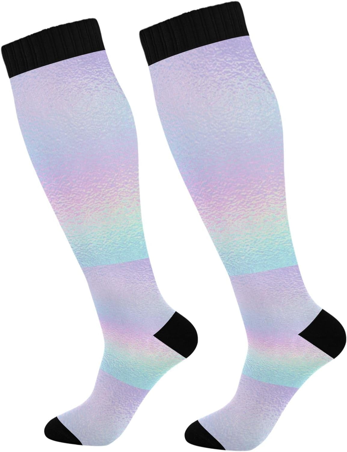 FREEAMG High Elasticity Compression Socks, High Knee Socks Adult ...