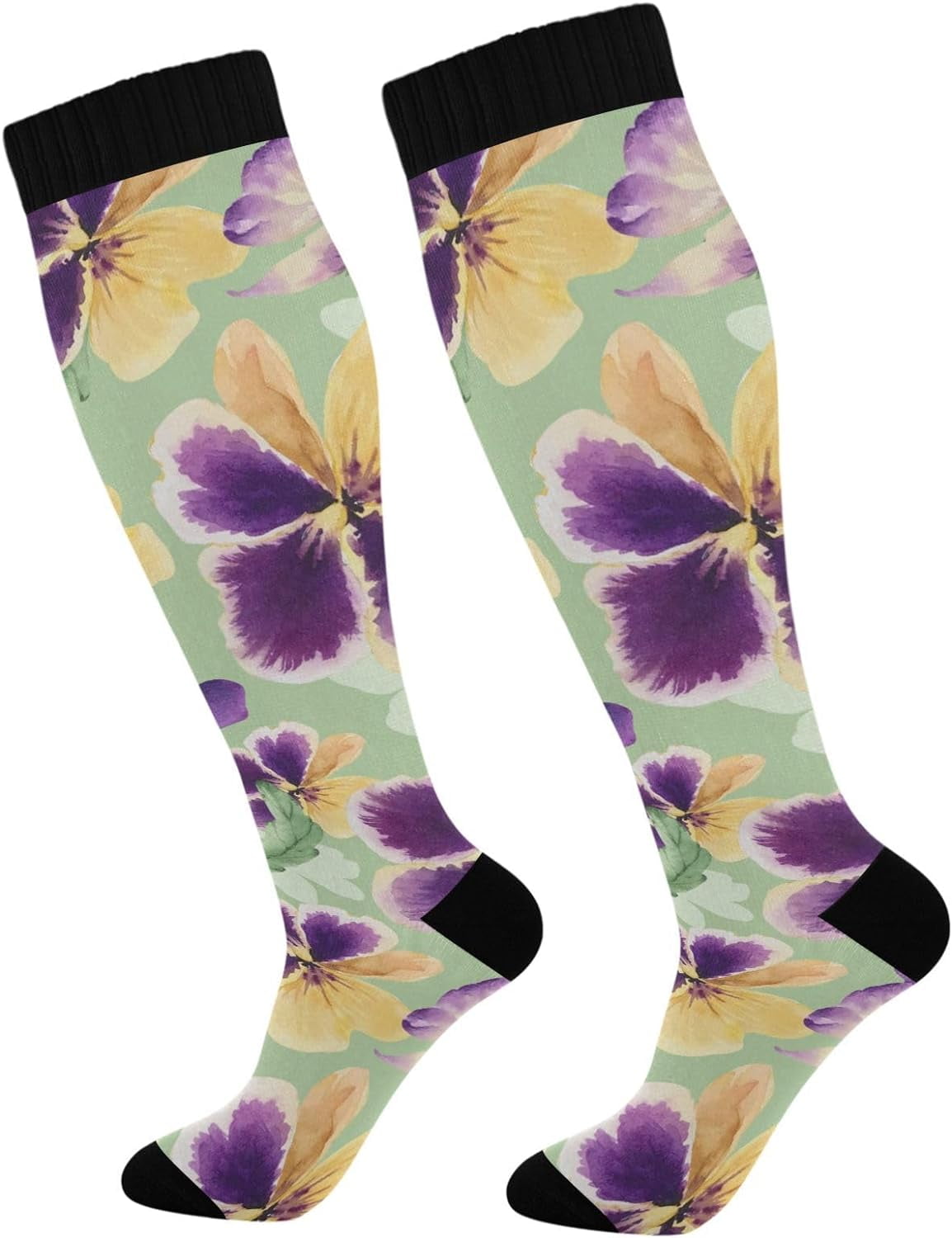 FREEAMG High Elasticity Compression Socks, High Knee Socks Adult Universal Leisure Relieve ...